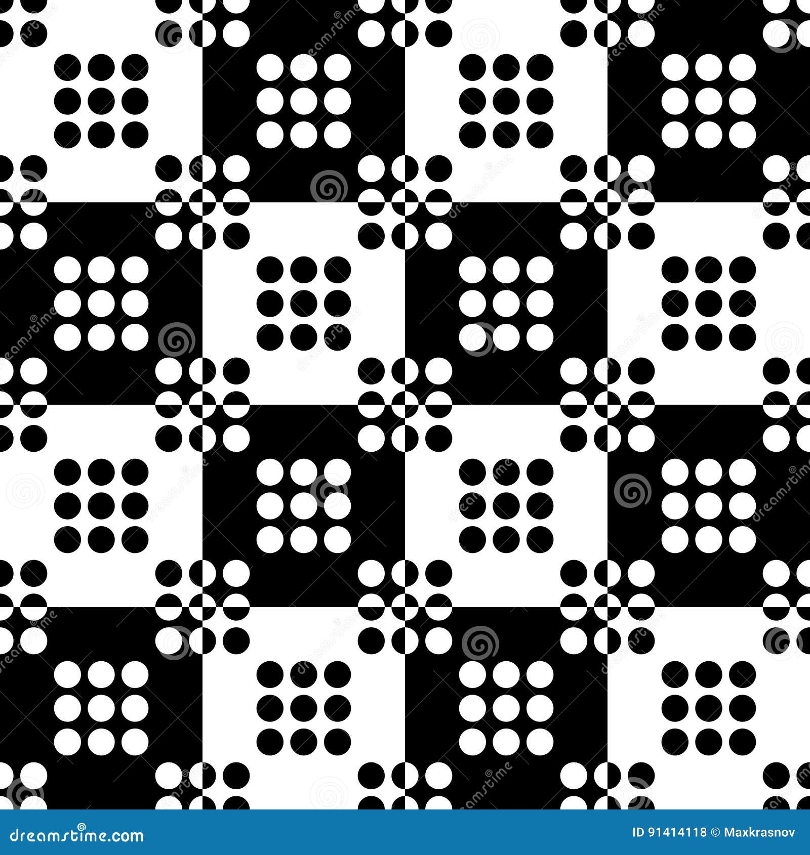 Seamless Square and Circle Pattern Stock Vector - Illustration of paper ...