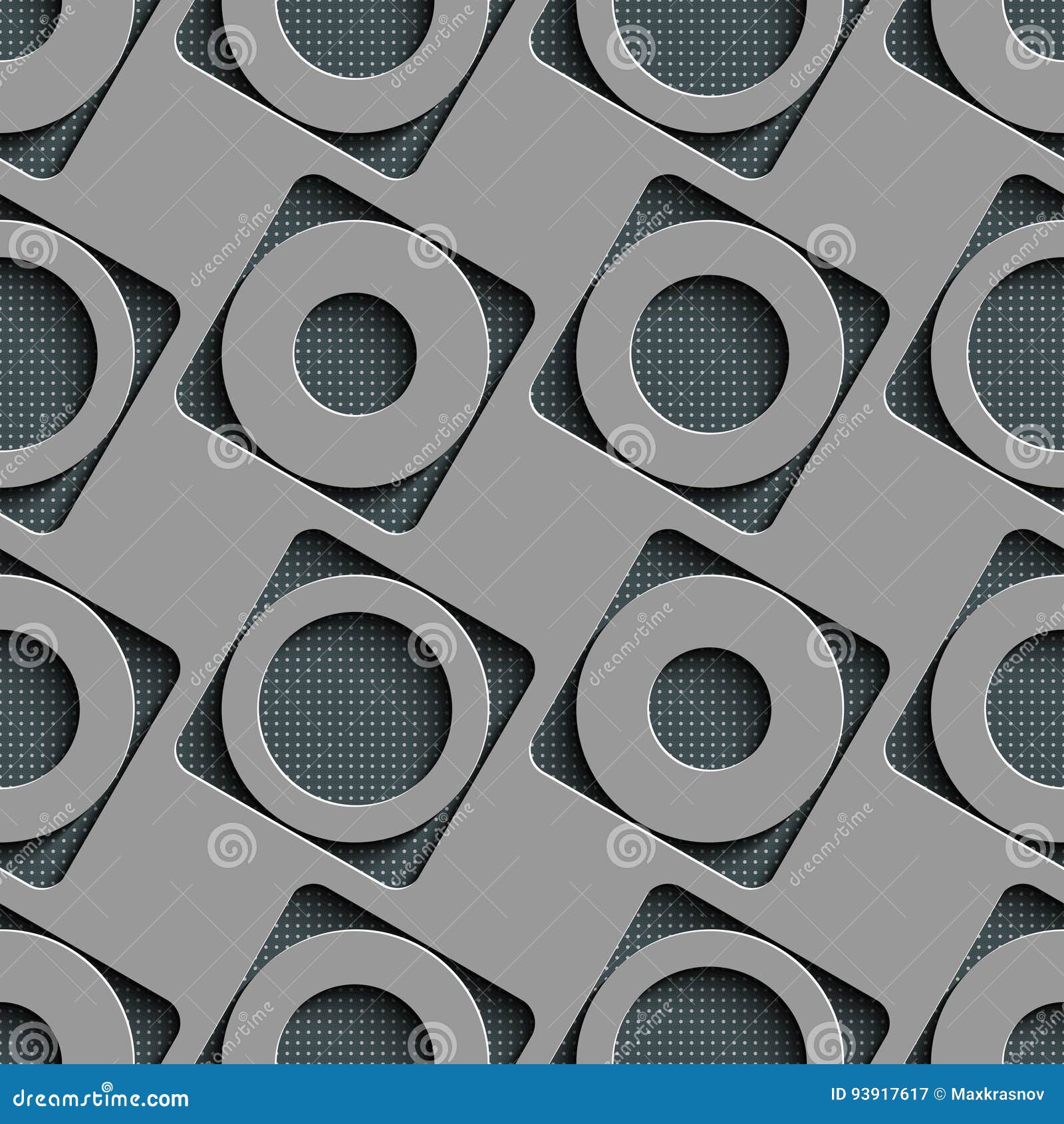 Seamless Square and Circle Pattern Stock Vector - Illustration of eps10 ...