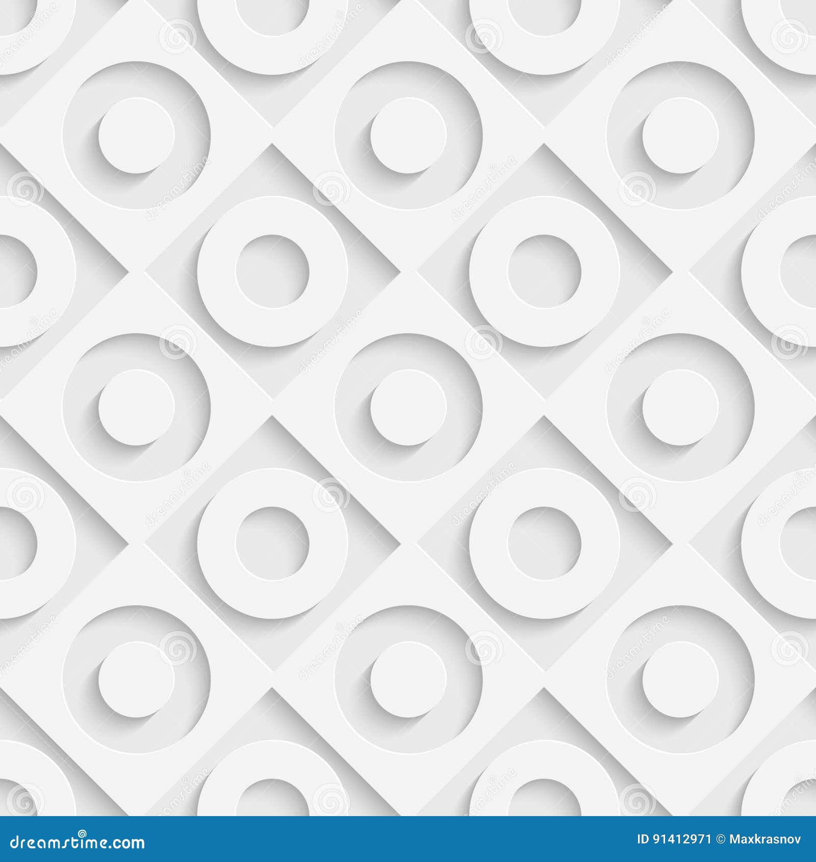Seamless Square and Circle Pattern Stock Vector - Illustration of ...