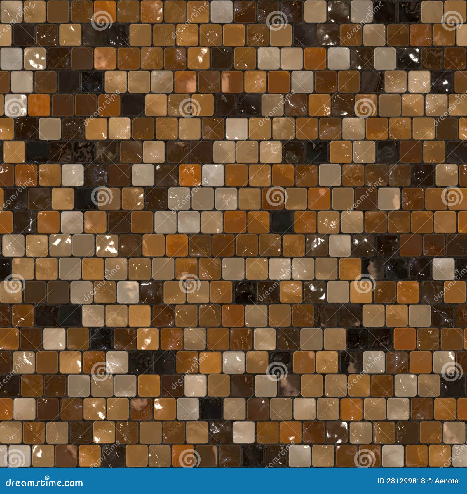 Seamless Square Mosaic Pattern Stock Illustration - Illustration of ...