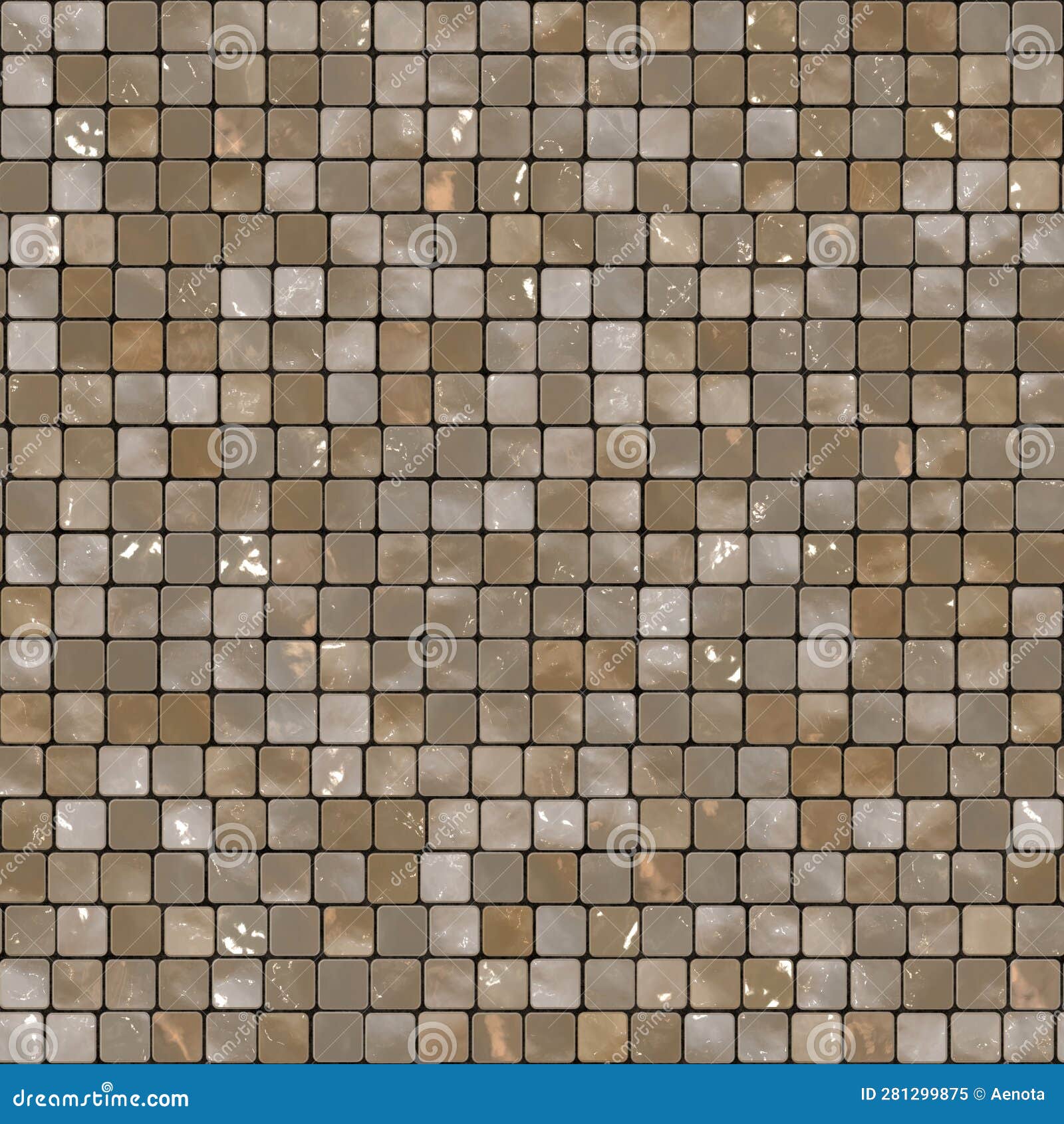 Seamless Square Mosaic Pattern Stock Illustration - Illustration of ...