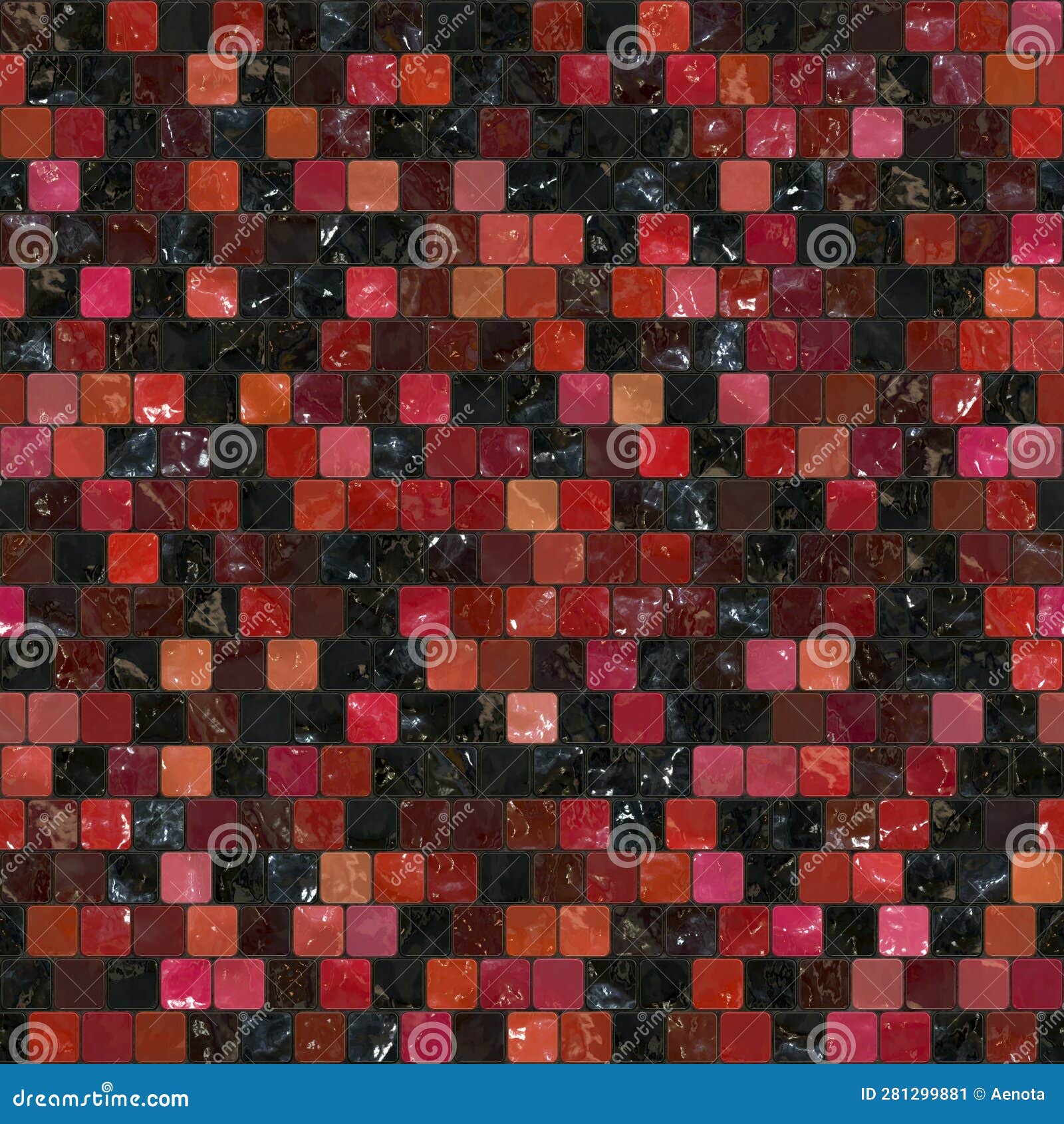 Seamless Square Mosaic Pattern Stock Illustration - Illustration of ...