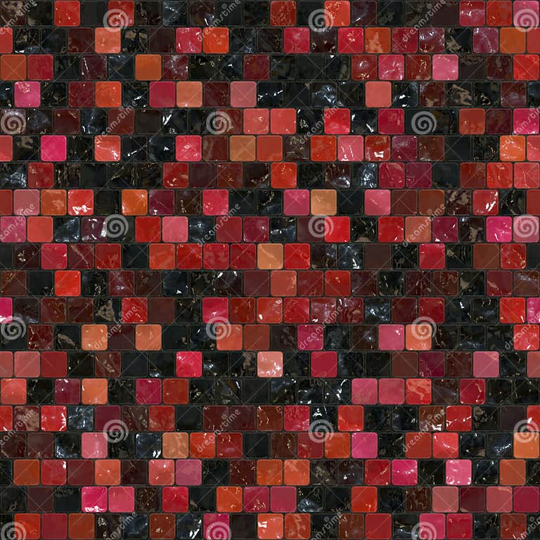 Seamless Square Mosaic Pattern Stock Illustration - Illustration of ...