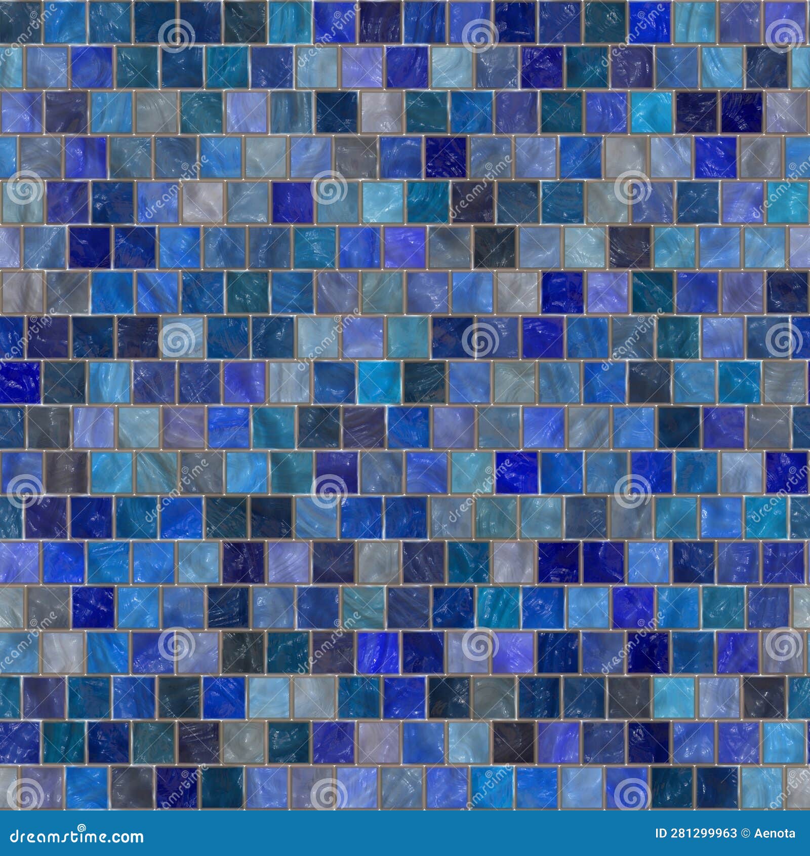 Seamless Square Mosaic Pattern Stock Illustration - Illustration of ...