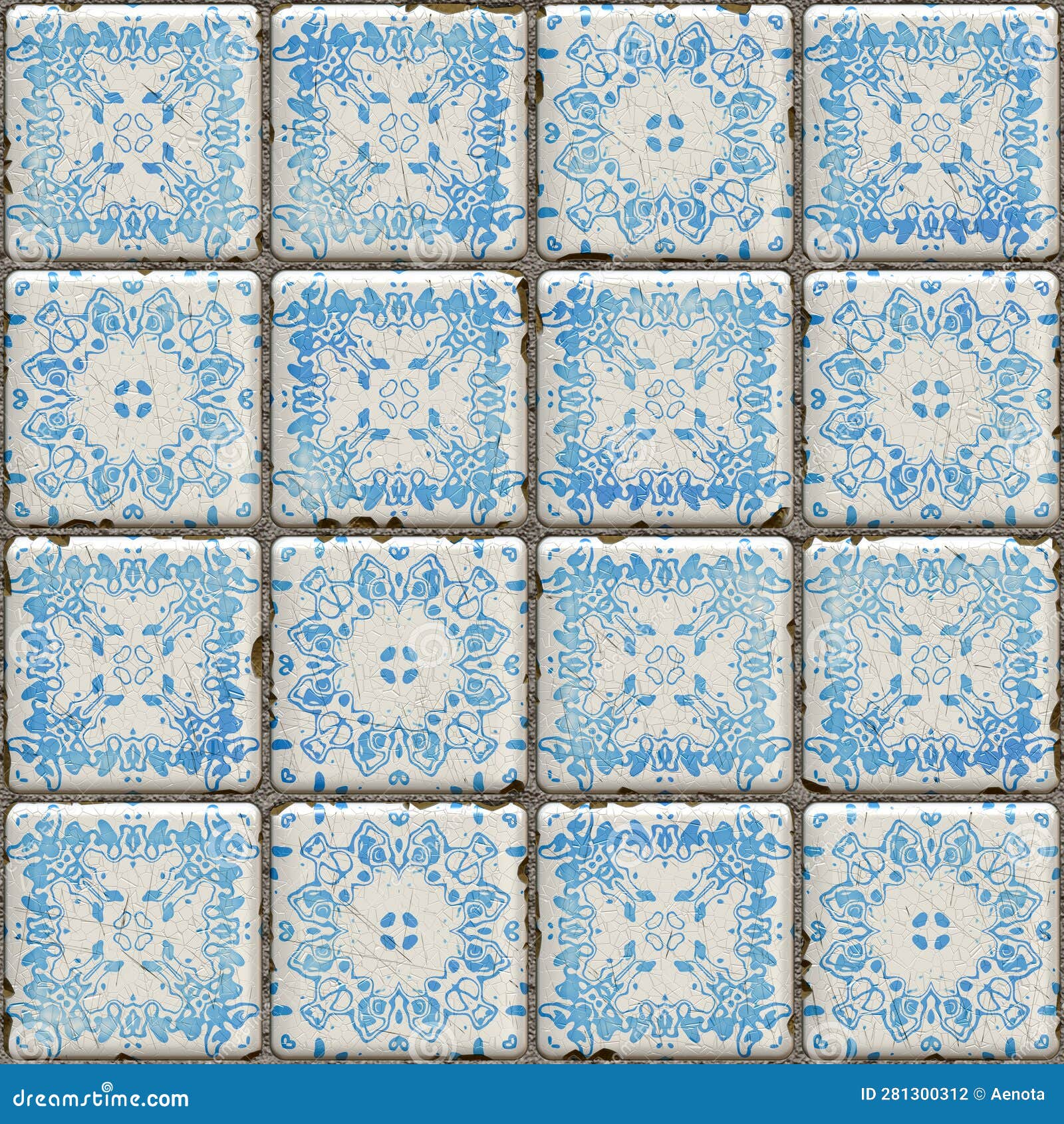 Seamless Square Mosaic Pattern Stock Illustration - Illustration of ...