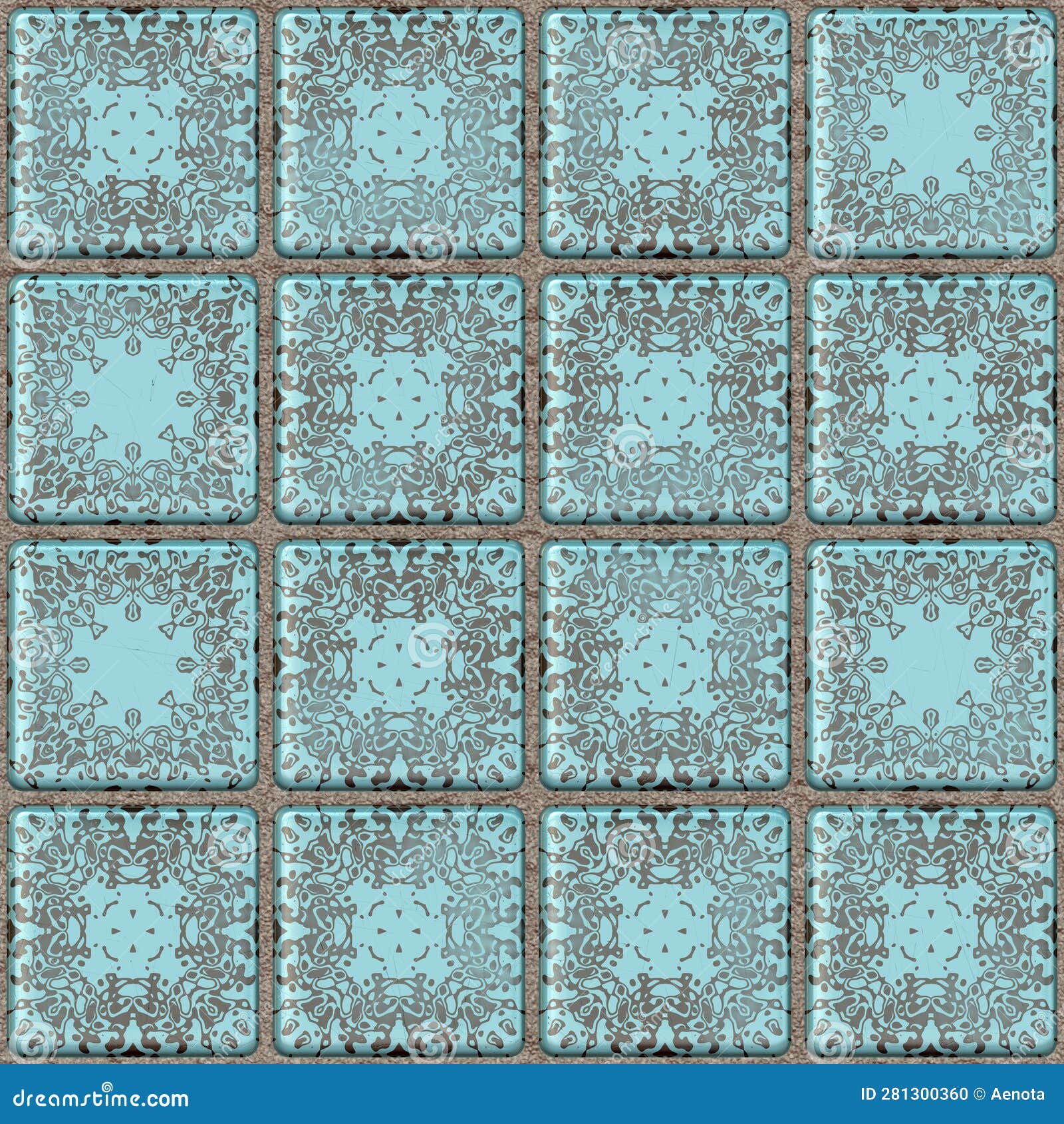 Seamless Square Mosaic Pattern Stock Illustration - Illustration of ...