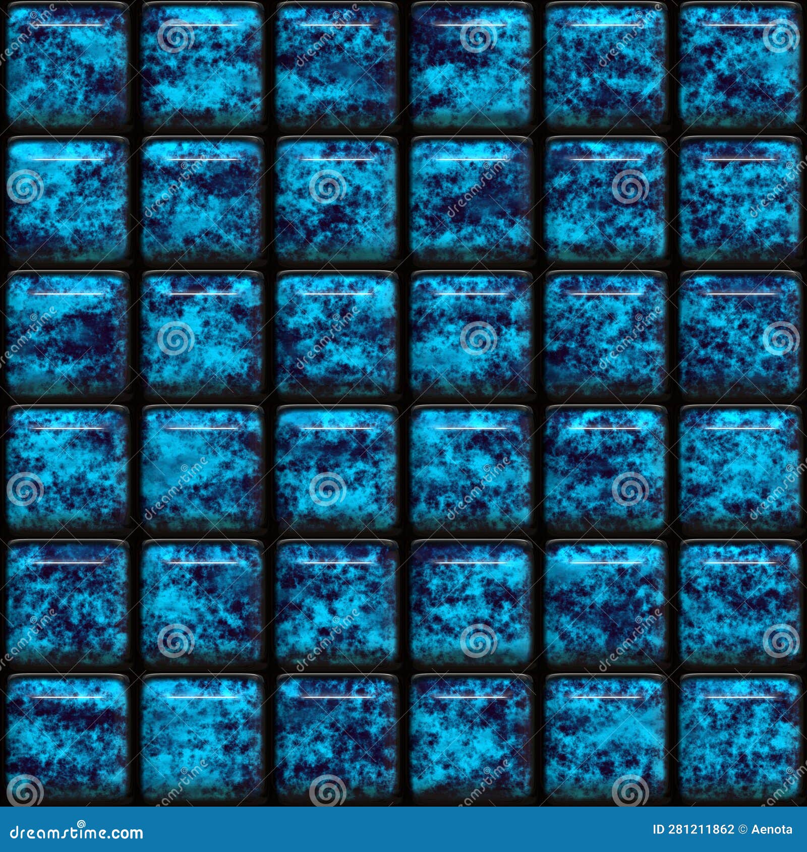 Seamless Square Mosaic Pattern Stock Illustration - Illustration of ...