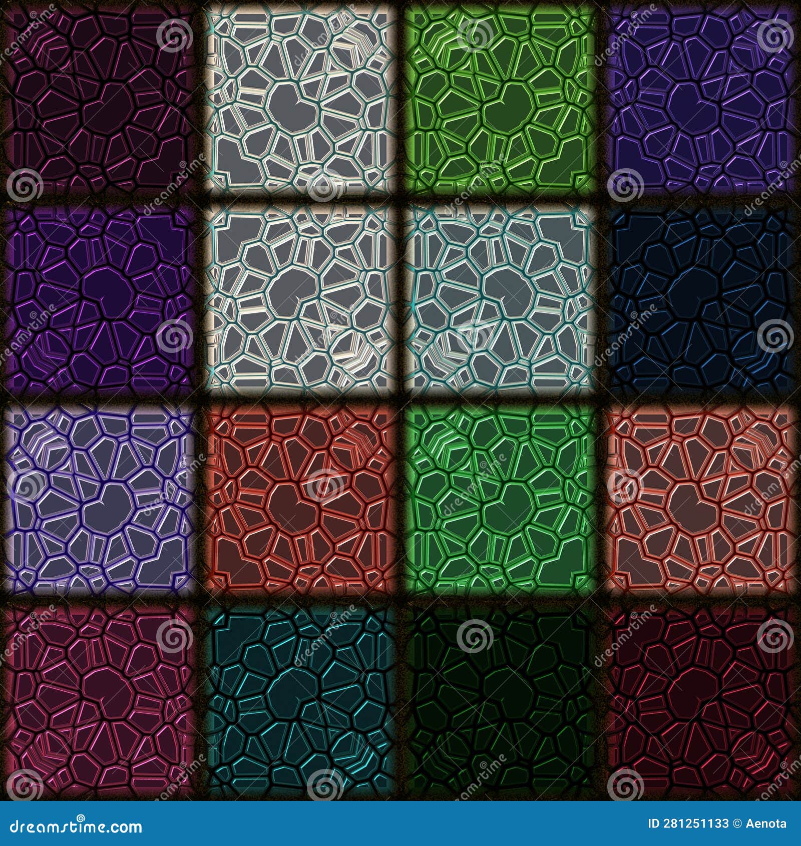 Seamless Square Mosaic Pattern Stock Illustration - Illustration of ...