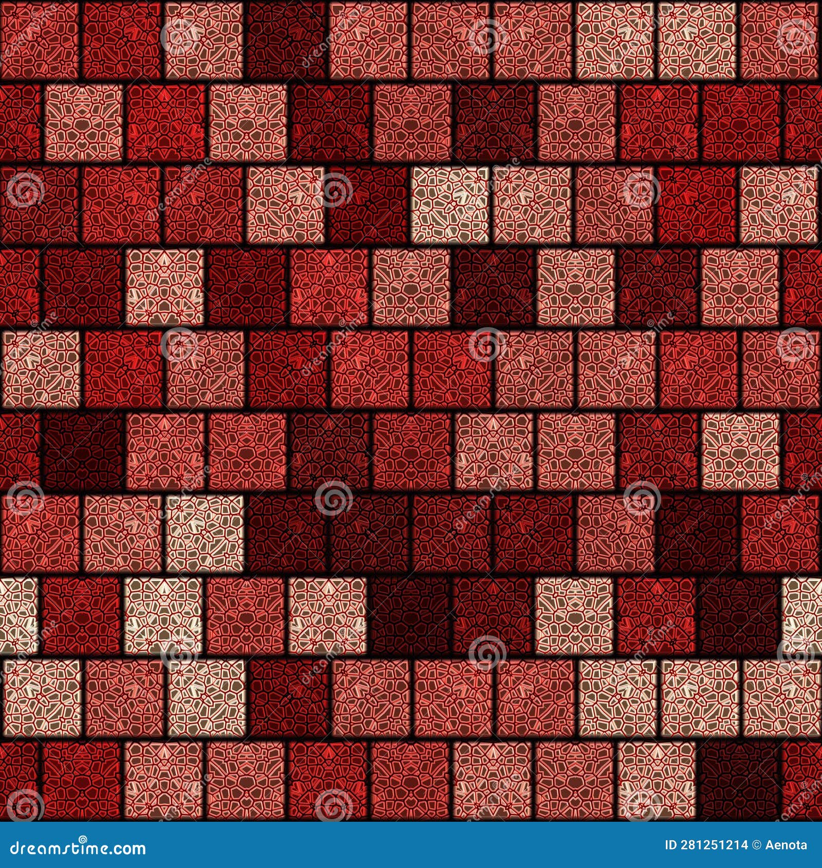 Seamless Square Mosaic Pattern Stock Illustration - Illustration of ...