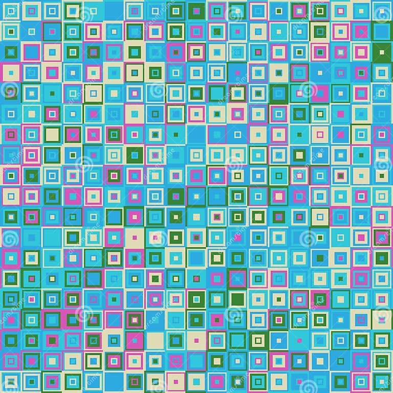 Seamless Square Mosaic Pattern - Vector Illustration Stock Vector ...