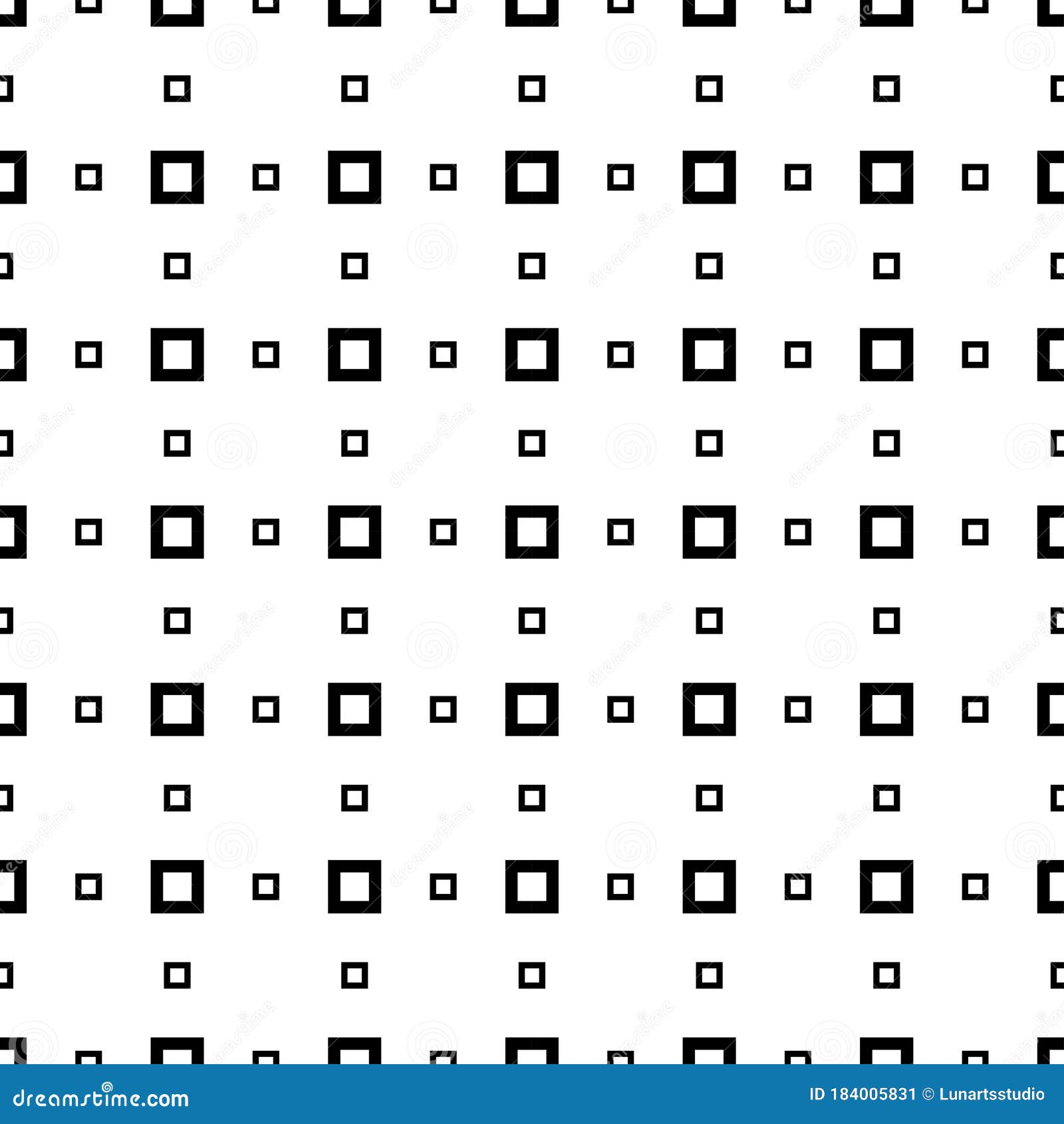 Seamless Square Pattern. Abstract Black and White Geometric Ornament ...