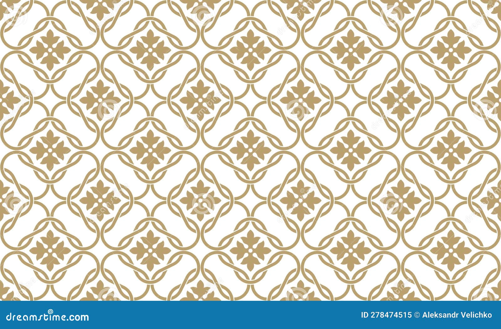 Seamless Square Pattern in Authentic Arabian Style. Stock Illustration ...