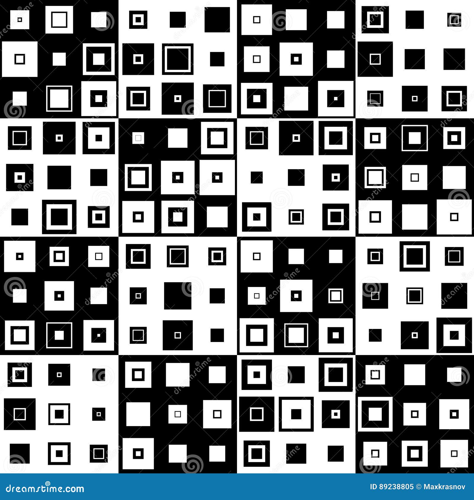 Seamless Square Pattern stock vector. Illustration of modern - 89238805