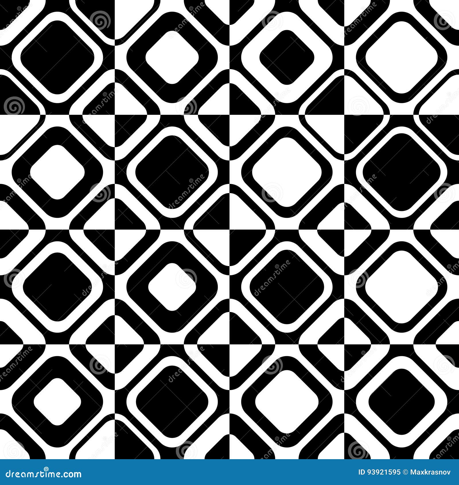 Seamless Square Pattern stock vector. Illustration of geometric - 93921595