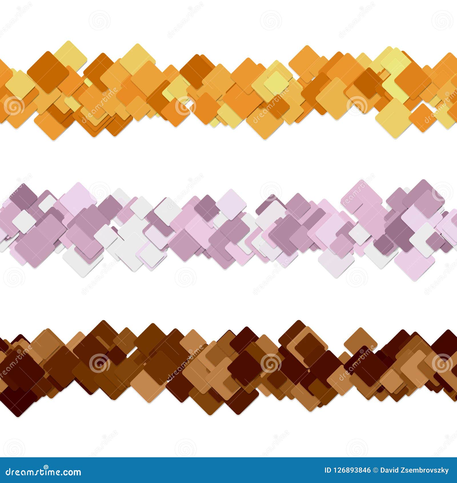 Seamless Square Pattern Paragraph Divider Line Design Set - Vector ...