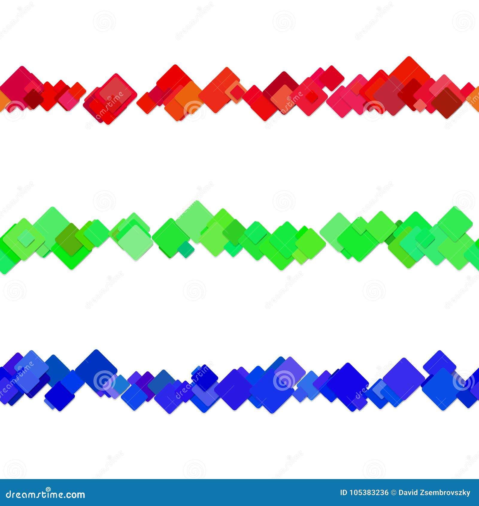 Seamless Square Pattern Paragraph Divider Line Design Set - Vector ...