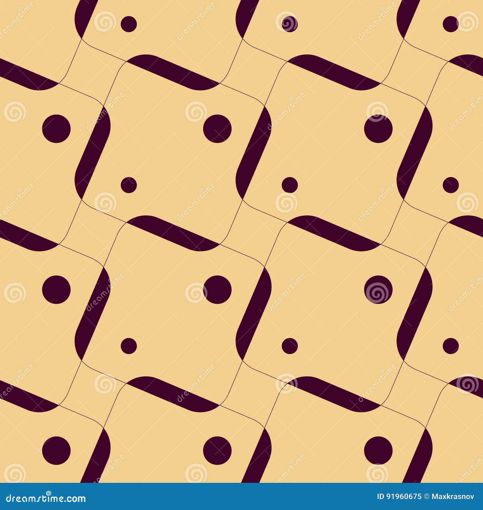 Seamless Square Pattern stock vector. Illustration of minimal - 91960675