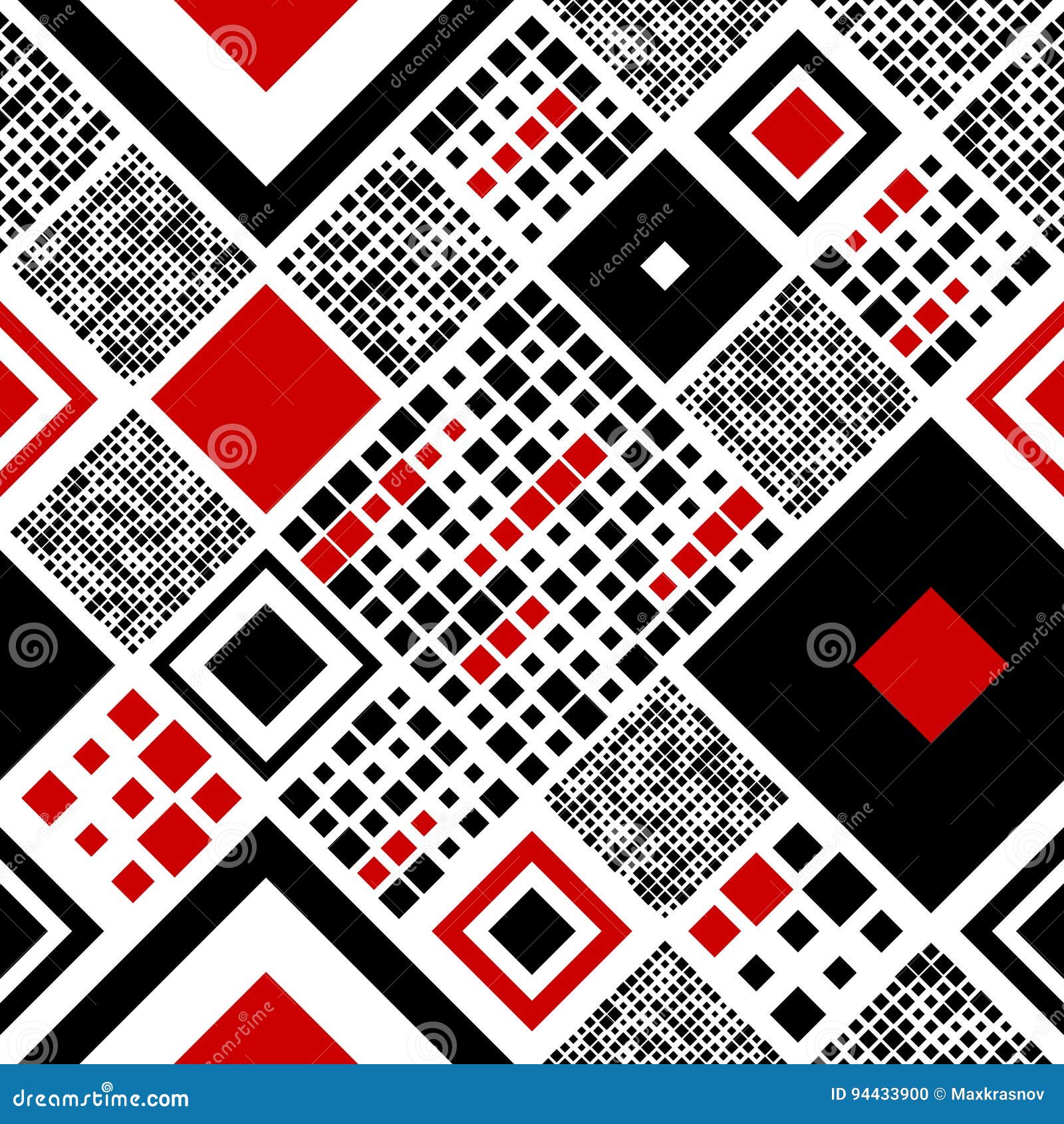 Seamless Square Pattern stock vector. Illustration of design - 94433900