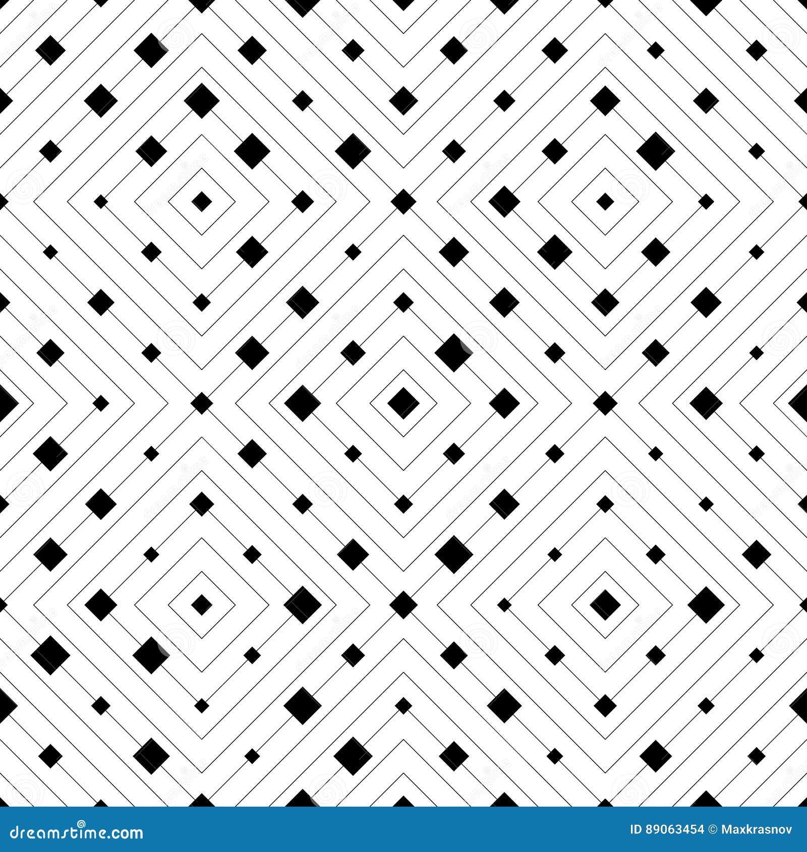 Seamless Square Pattern stock vector. Illustration of lattice - 89063454