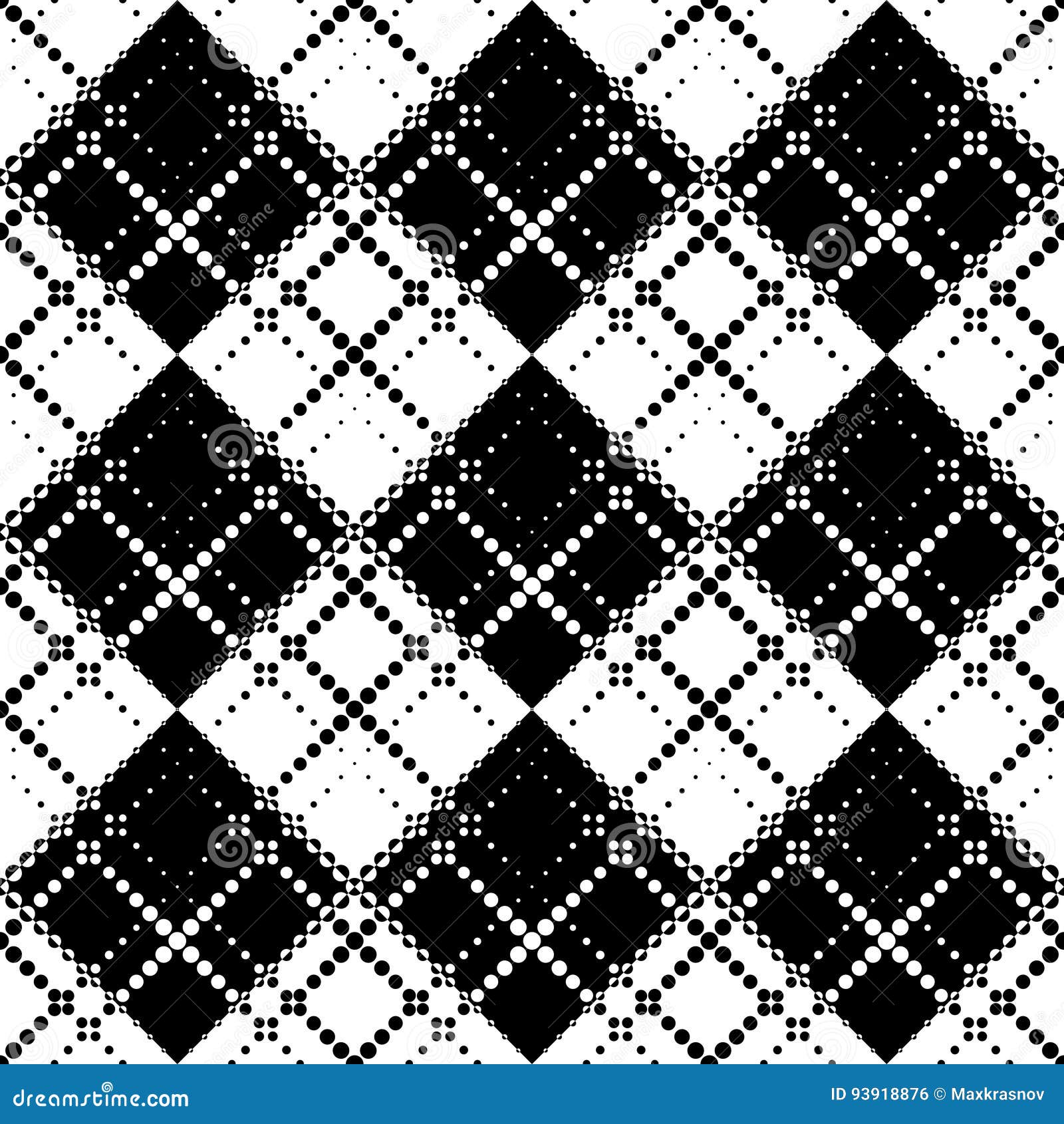 Seamless Square Pattern stock vector. Illustration of monochrome - 93918876