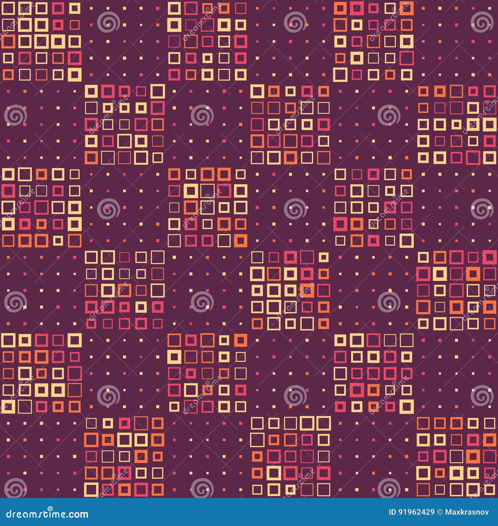 Seamless Square Pattern stock vector. Illustration of structure - 91962429