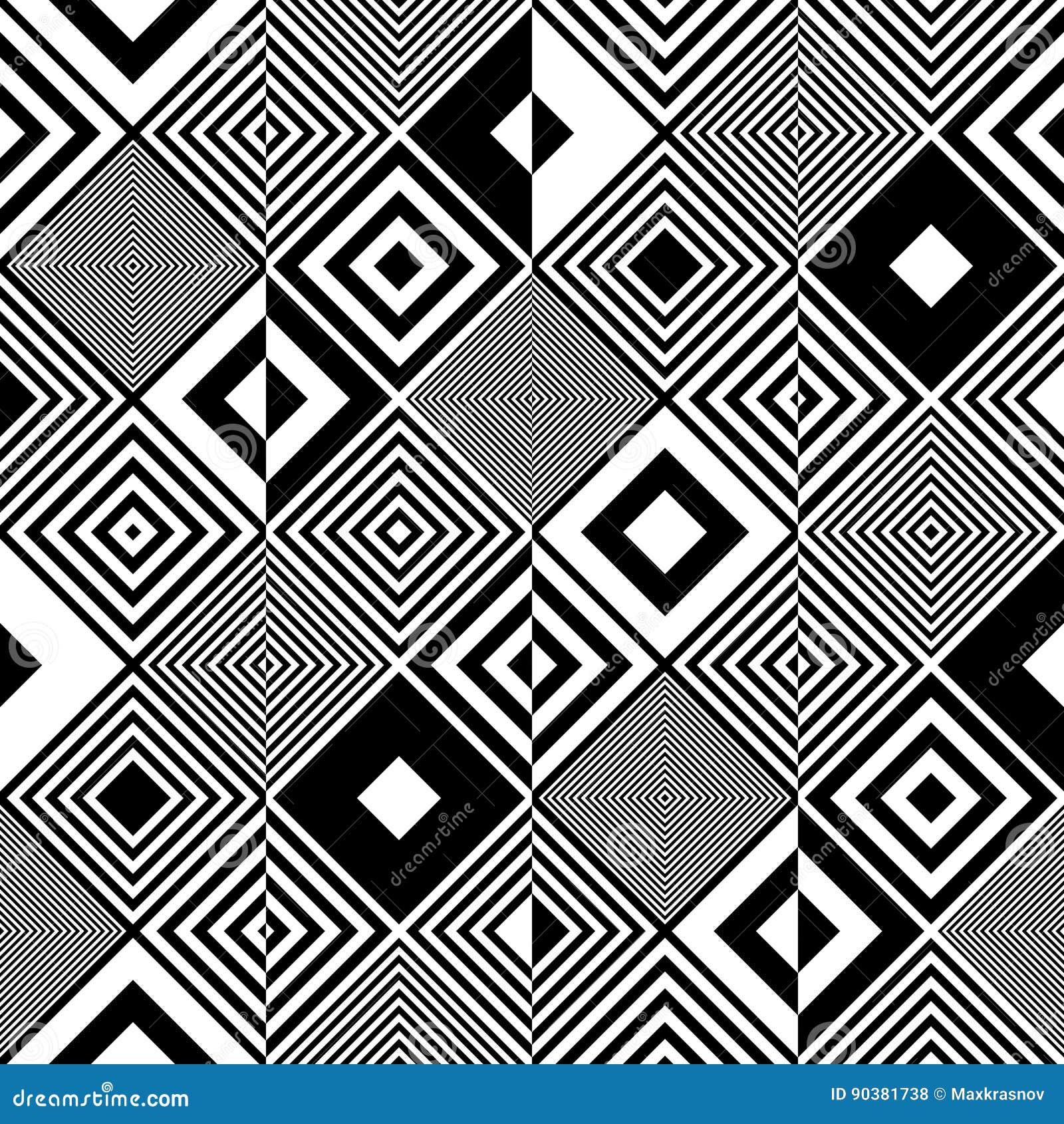 Seamless Square and Stripe Pattern Stock Vector - Illustration of brick ...