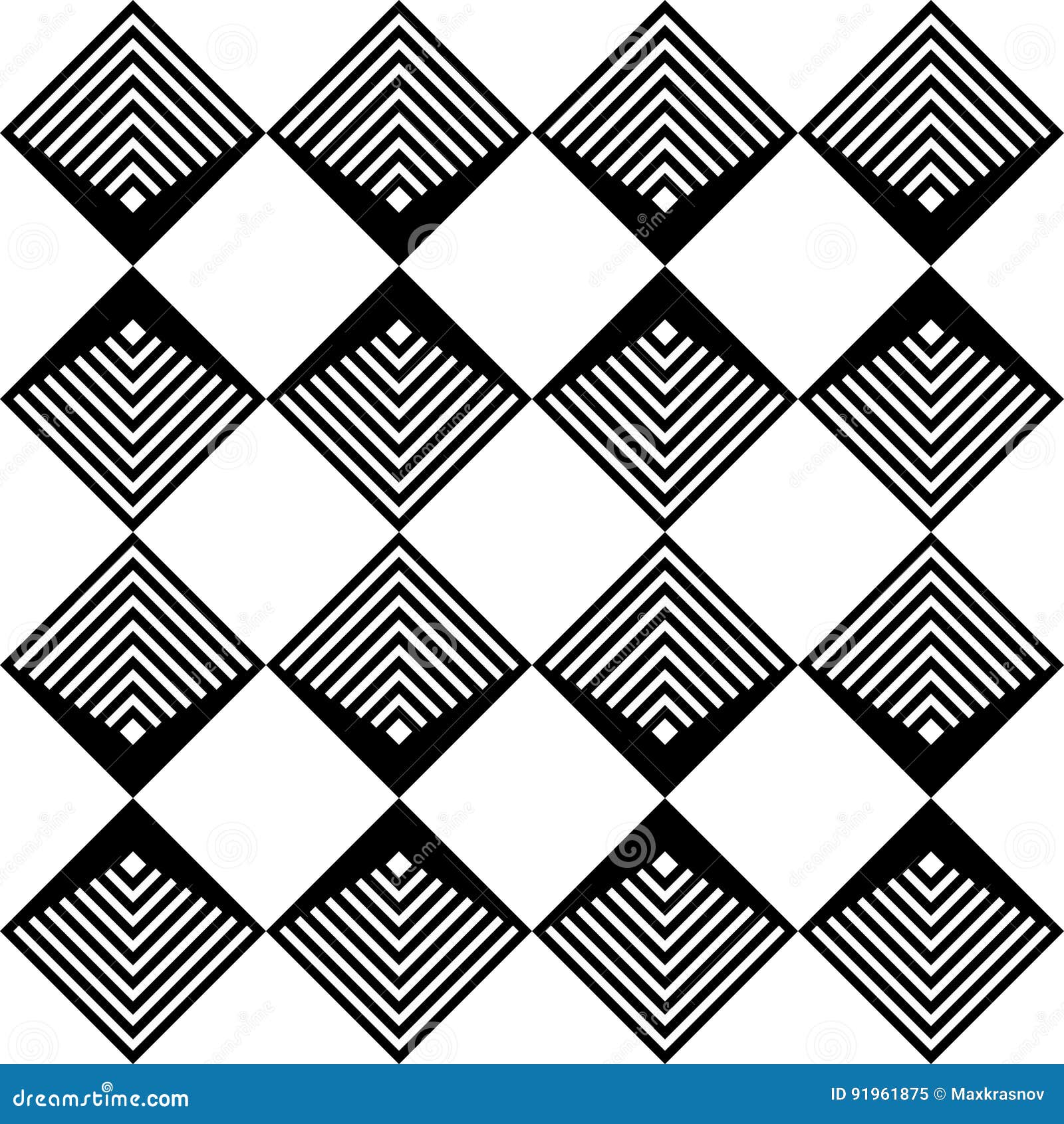 Seamless Square and Stripe Pattern. Stock Vector - Illustration of ...