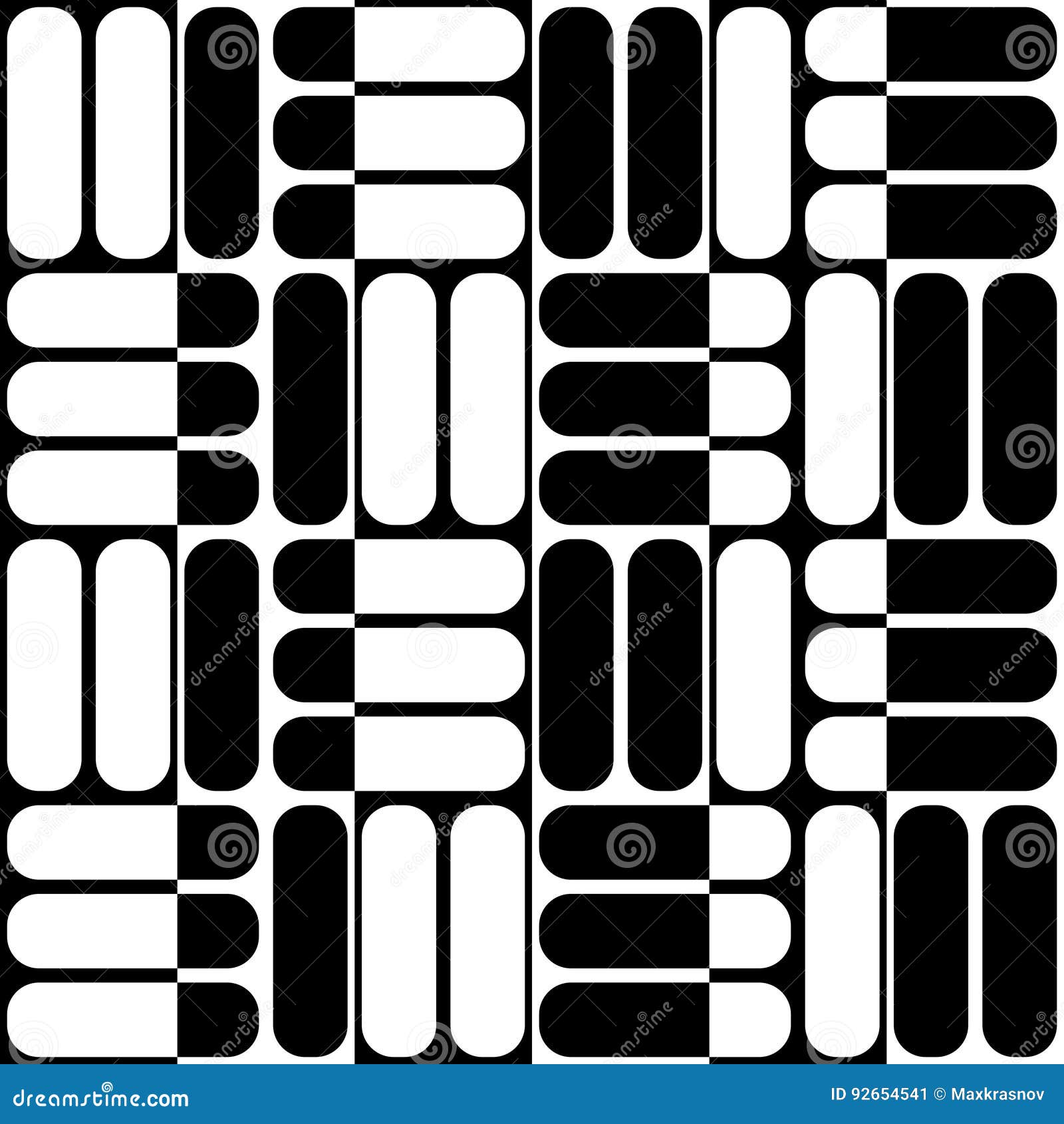 Seamless Square and Stripe Pattern Stock Vector - Illustration of retro ...