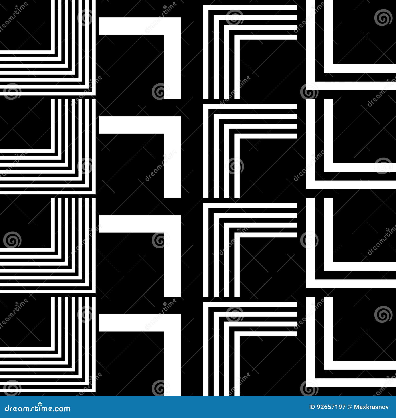 Seamless Square and Stripe Pattern Stock Vector - Illustration of ...