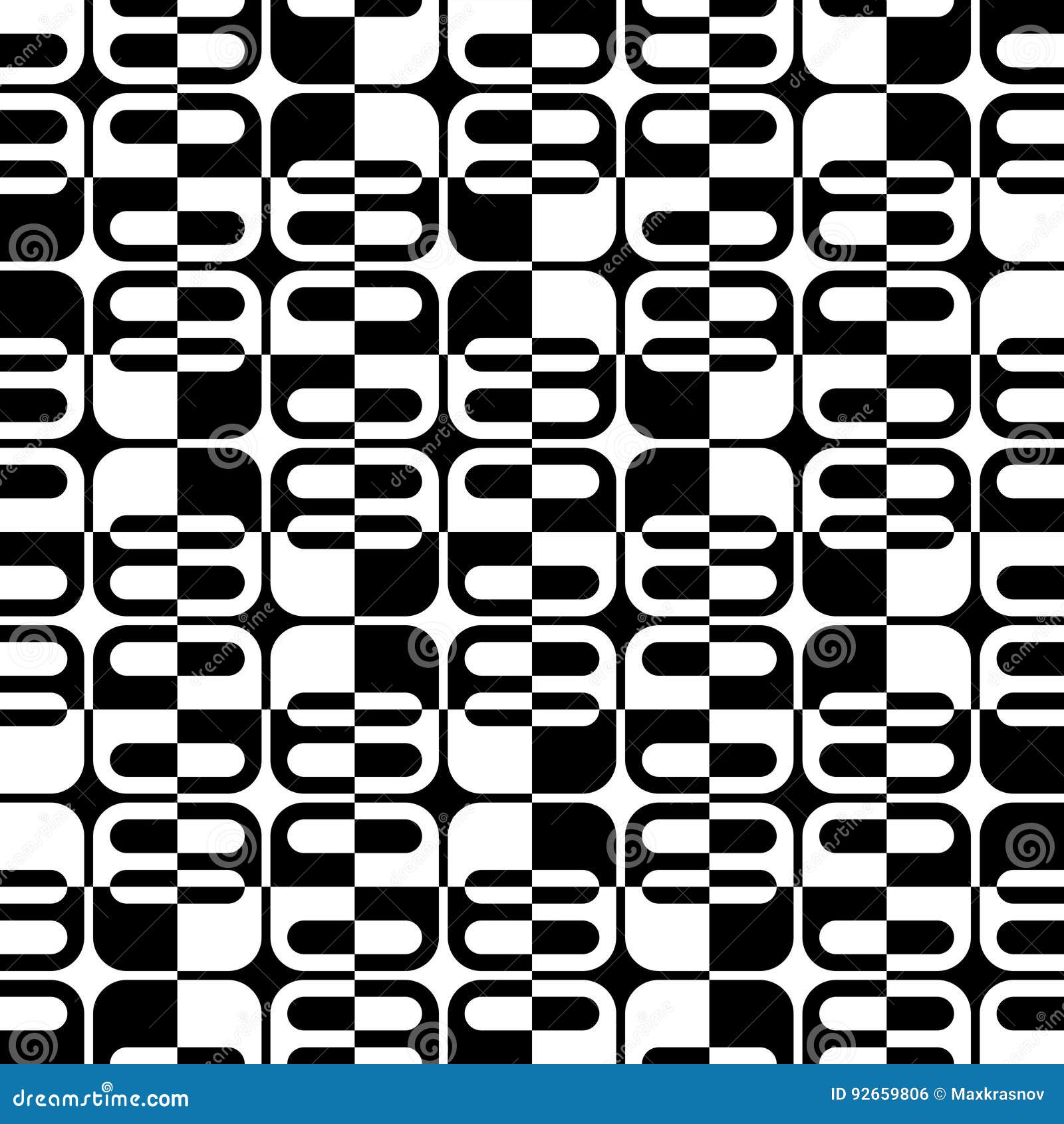 Seamless Square and Stripe Pattern Stock Vector - Illustration of ...