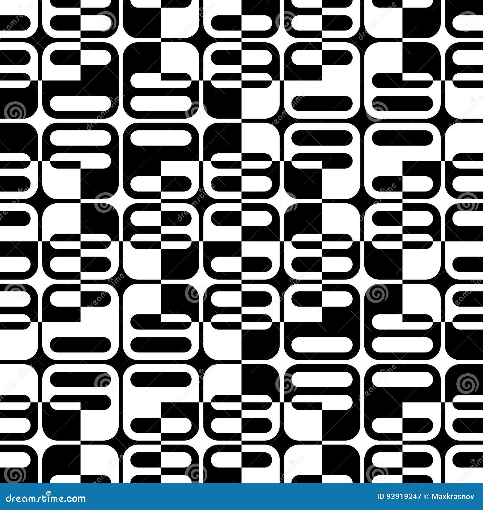 Seamless Square and Stripe Pattern Stock Vector - Illustration of ...