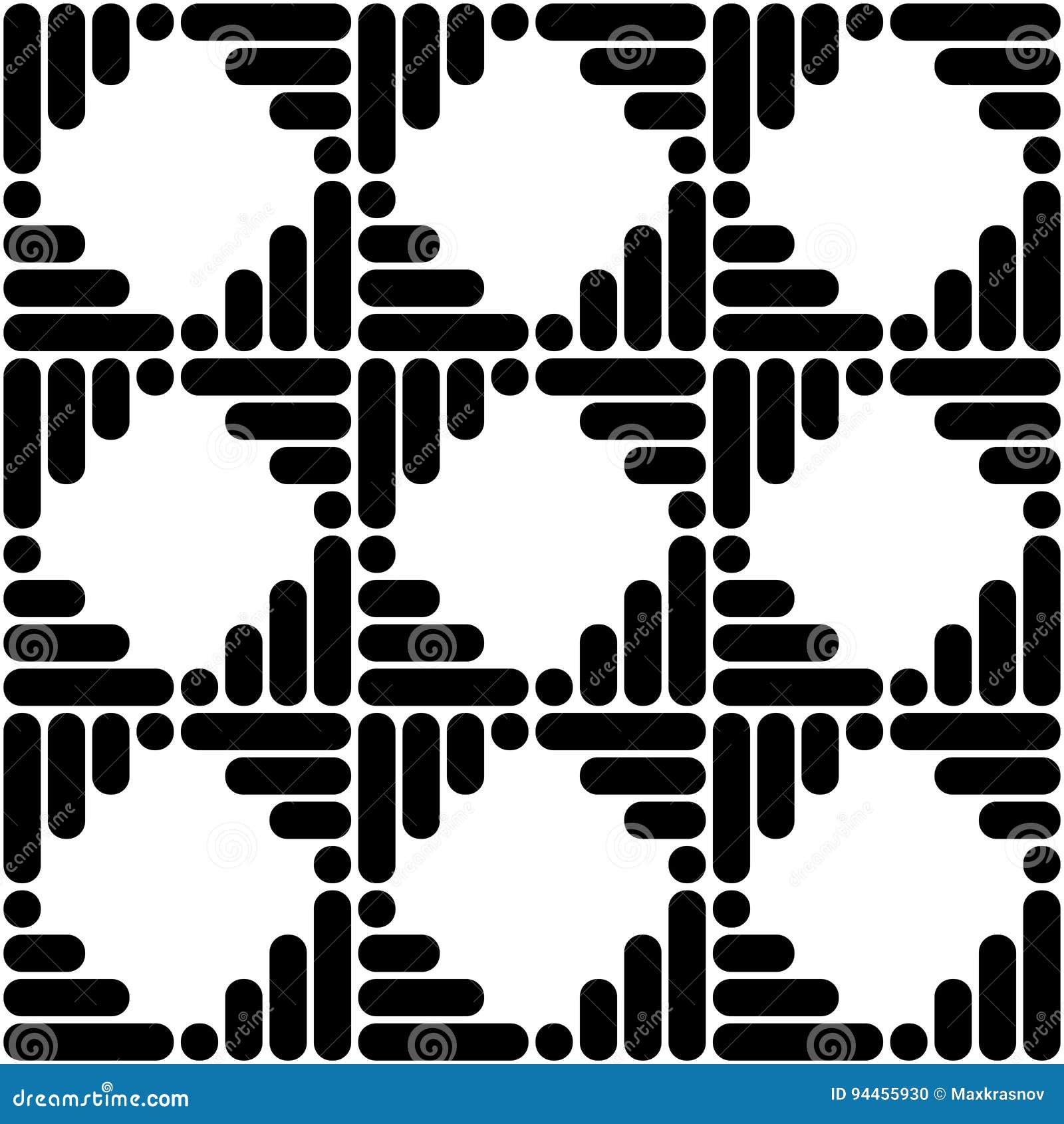 Seamless Square and Stripe Pattern Stock Vector - Illustration of ...