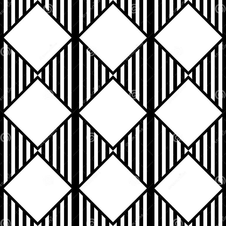 Seamless Square and Stripe Pattern Stock Vector - Illustration of ...
