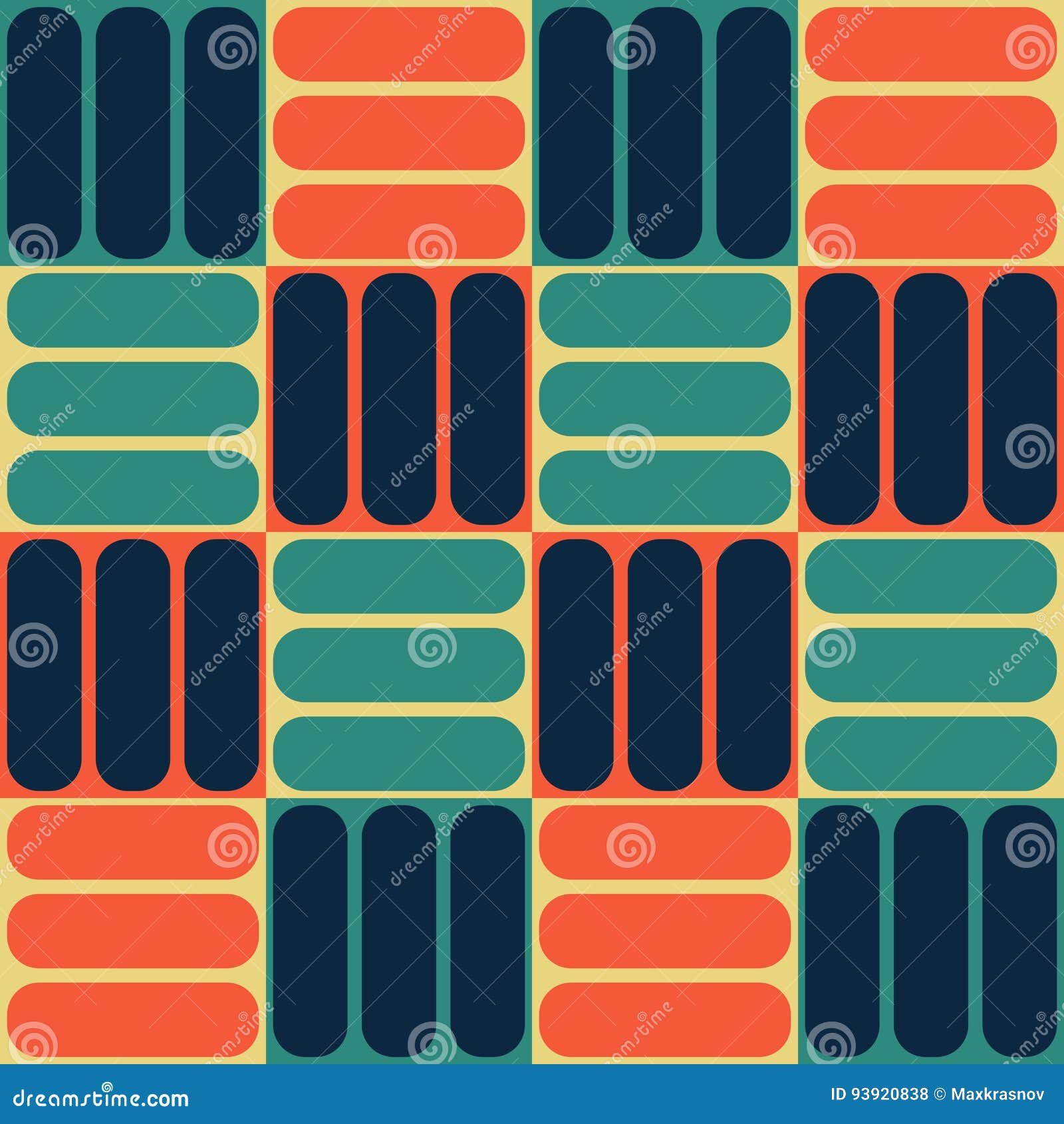 Seamless Square and Stripe Pattern Stock Vector - Illustration of ...
