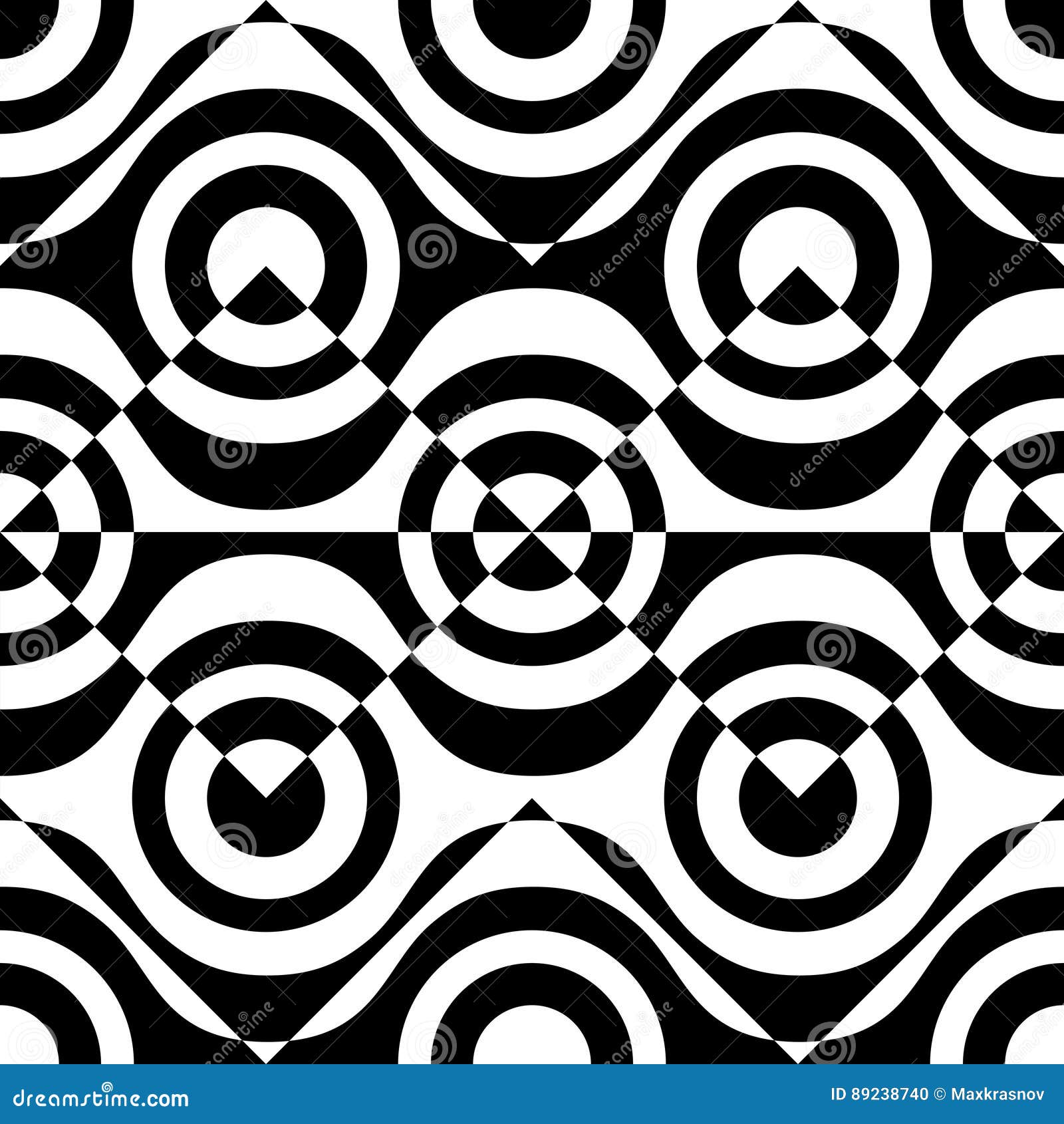 Seamless Square, Triangle and Circle Pattern Stock Vector ...