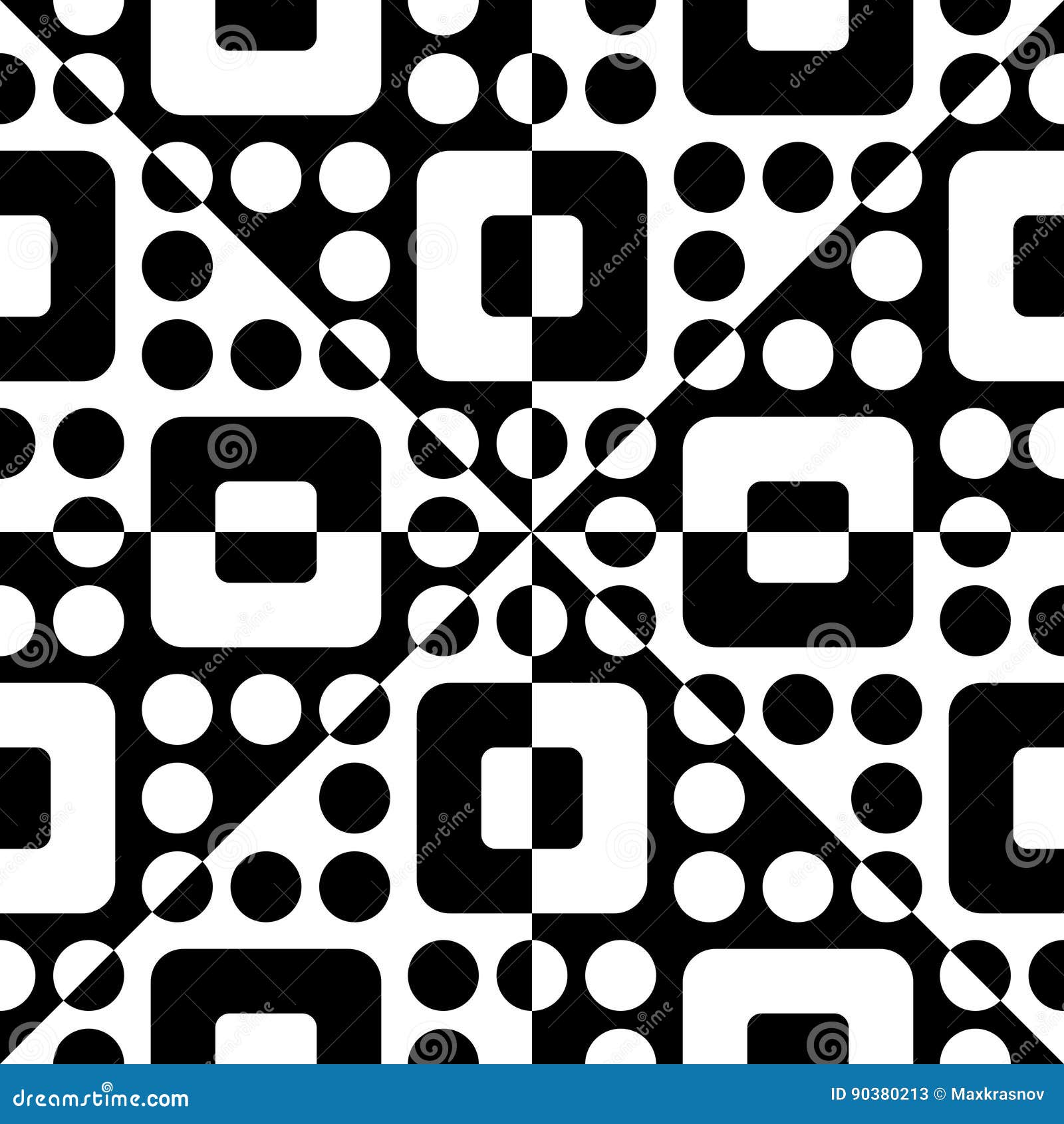 Seamless Square, Triangle and Circle Pattern Stock Vector ...