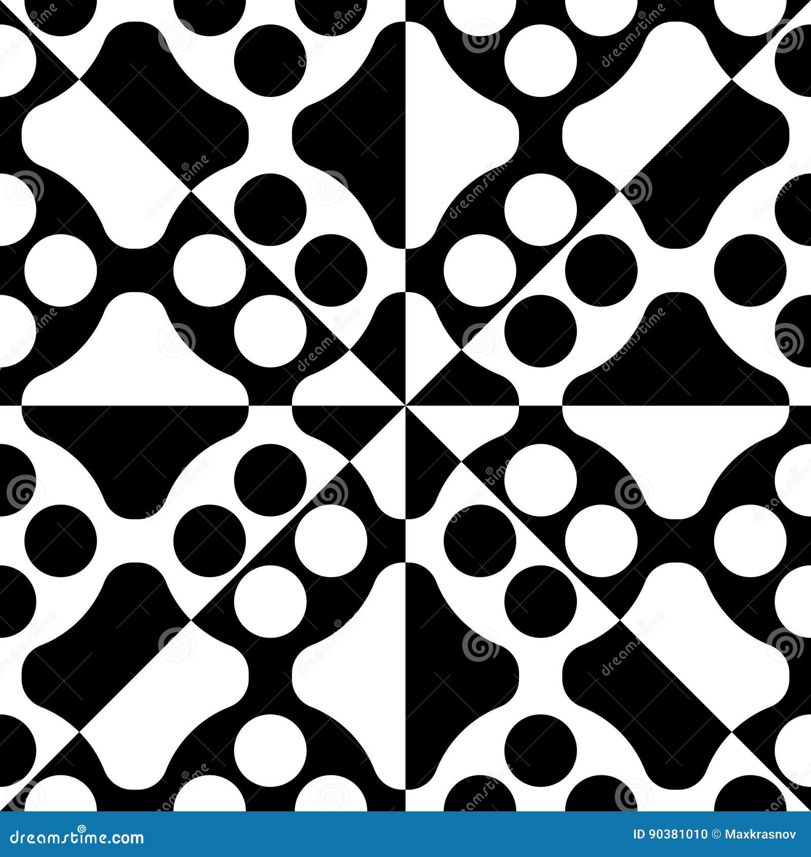 Seamless Square, Triangle and Circle Pattern Stock Vector ...