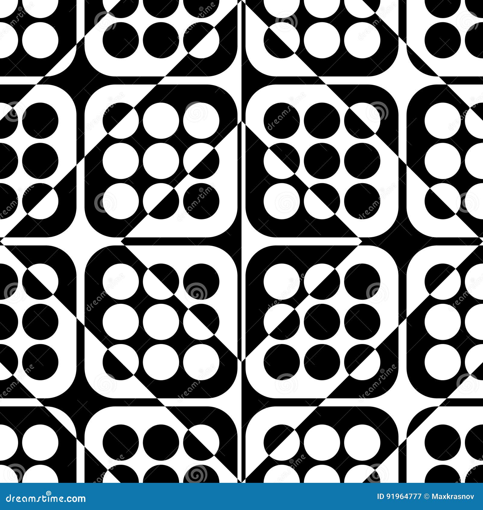 Seamless Square, Triangle and Circle Pattern Stock Vector ...