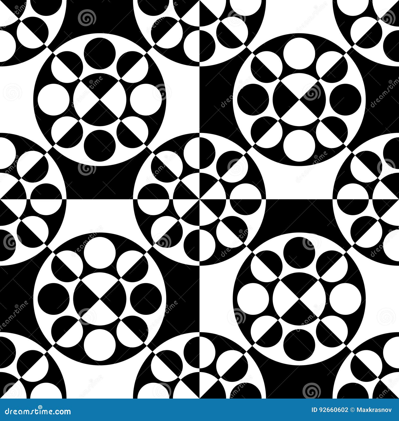 Seamless Square, Triangle and Circle Pattern Stock Vector ...