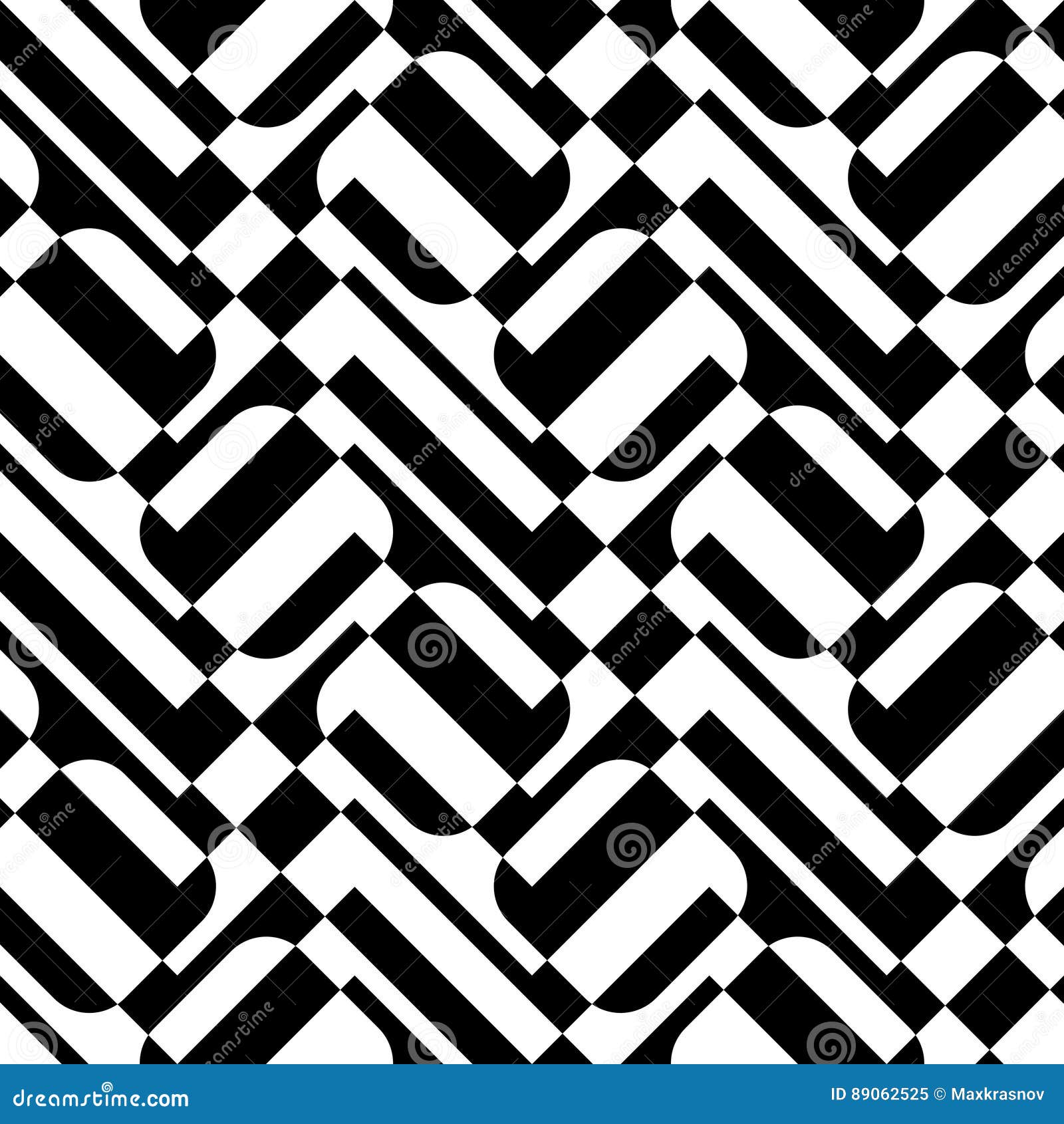 Seamless Square and ZigZag Pattern Stock Vector - Illustration of ...