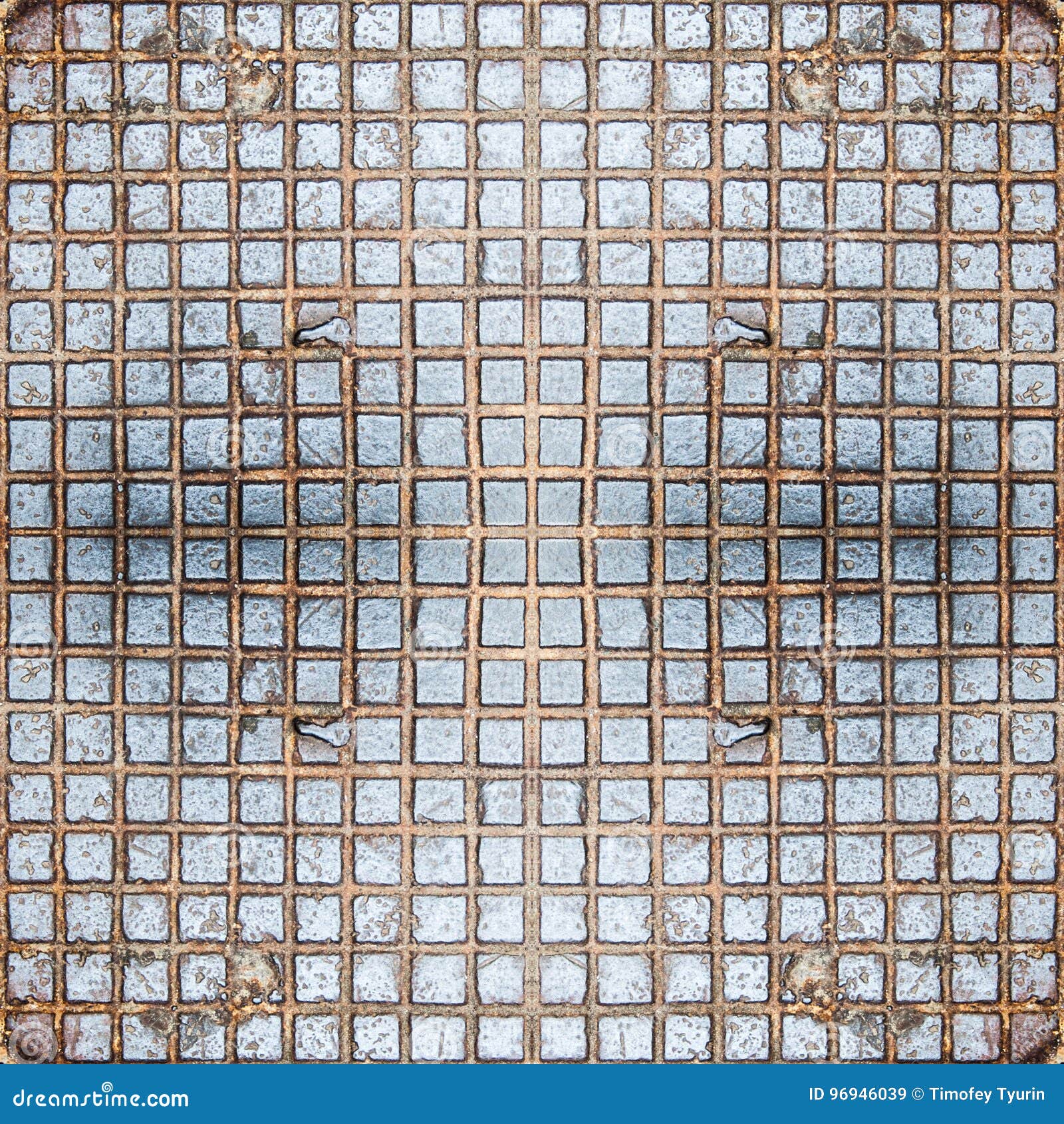 Seamless Squared Iron. Texture, Background, Vintage Stock Image - Image ...