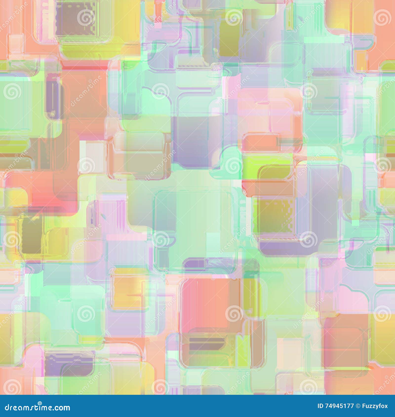 Seamless Squares Pastel Bright Pattern Background Geometric Abstract ...