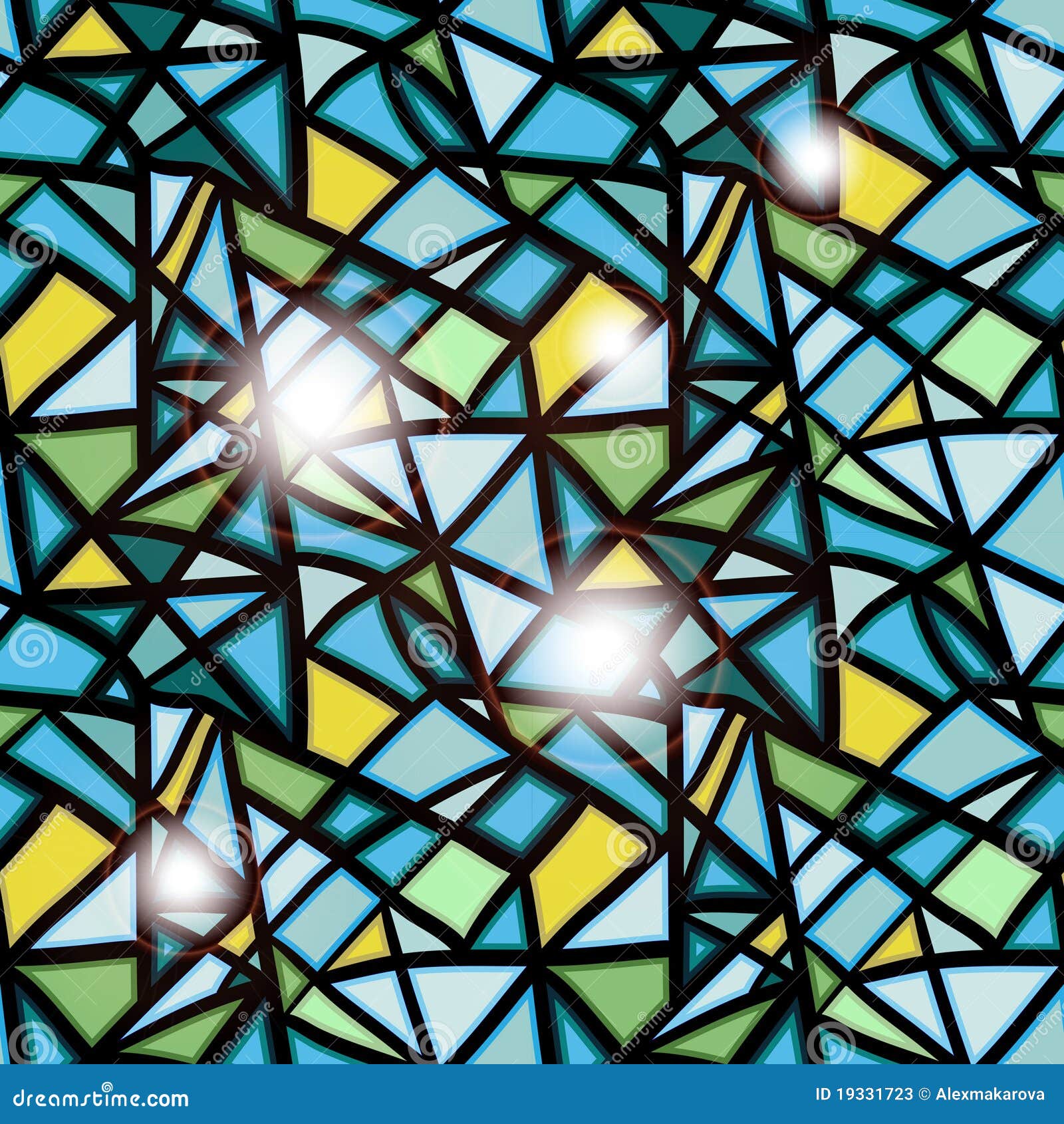 Seamless Stain-glass Window Background Stock Vector - Illustration of ...