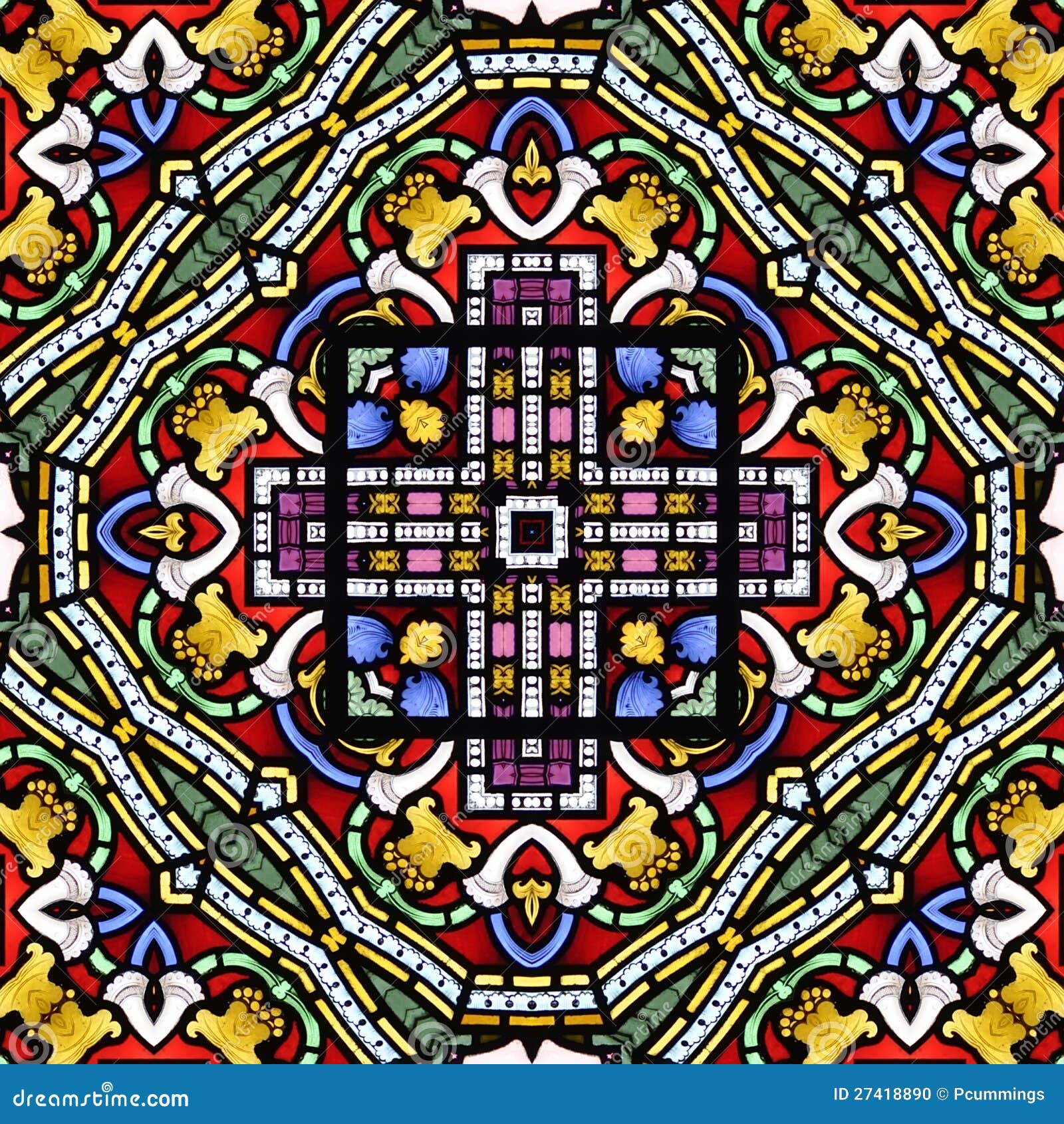 Seamless Stained Glass Window Panel Royalty-Free Stock Photography ...
