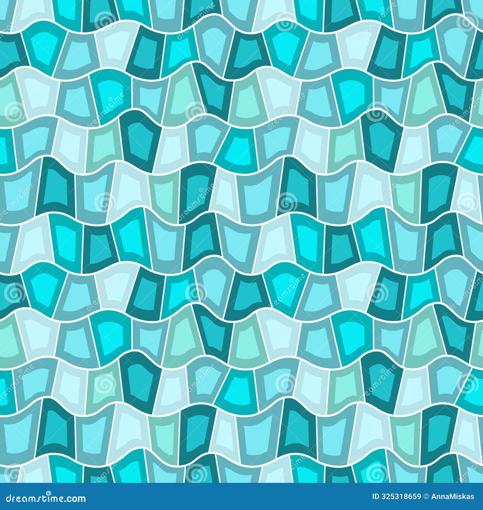 Seamless Stained Glass Pattern Abstract Glass Tile Background Stock Vector Illustration Of