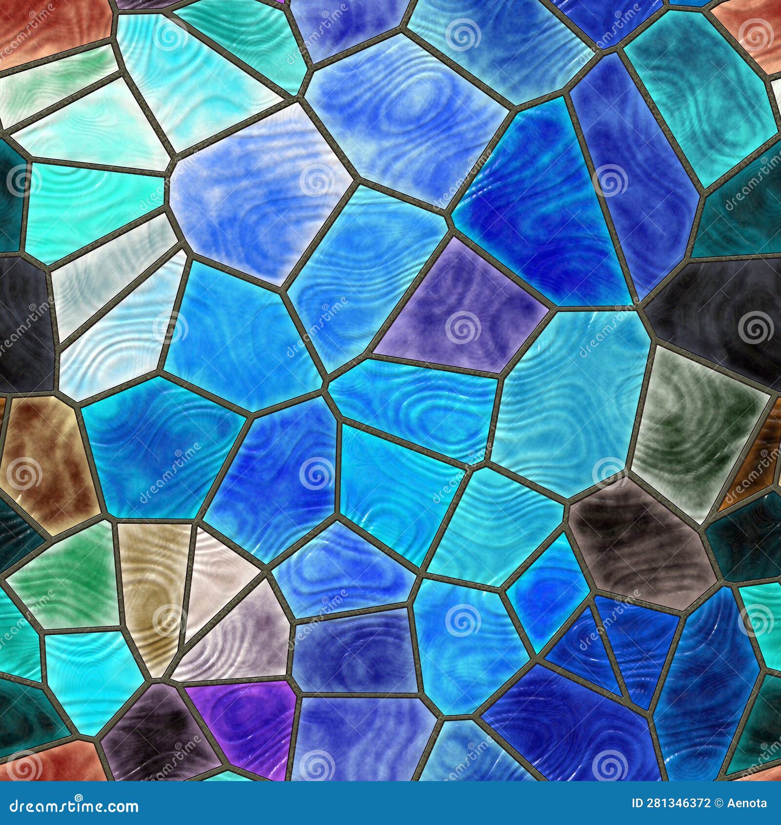 Seamless Stained Glass Pattern Stock Illustration - Illustration of ...