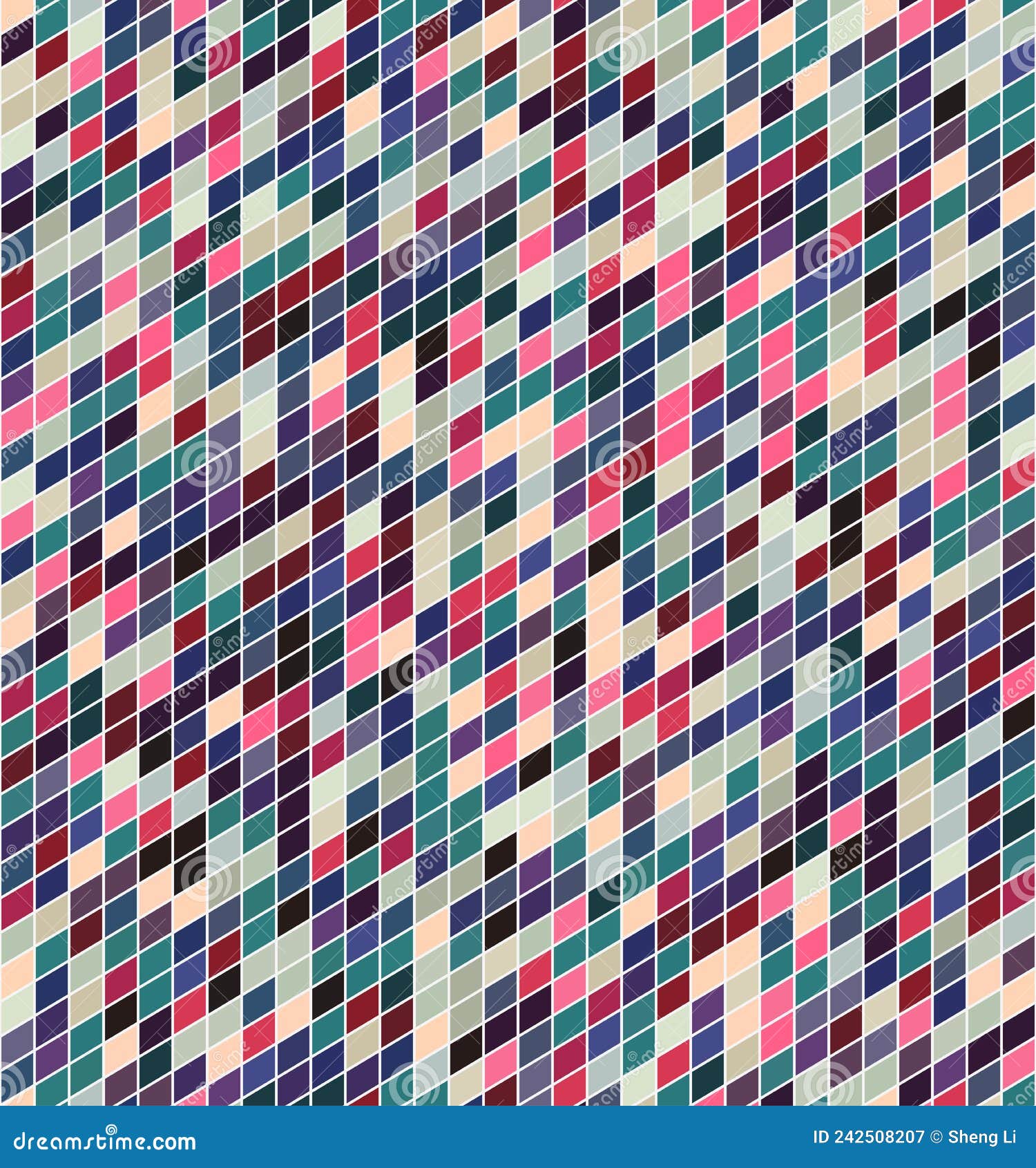 The Seamless Stained Glass Patterns, Abstract Colorful Parallelogram ...