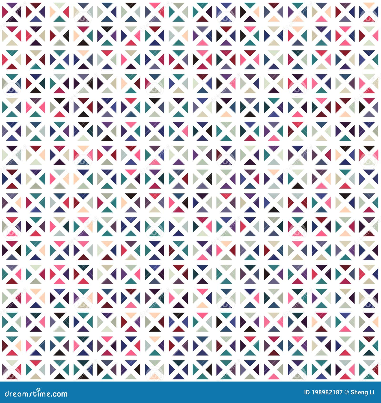 The Seamless Stained Glass Patterns, Abstract Colorful Triangle ...