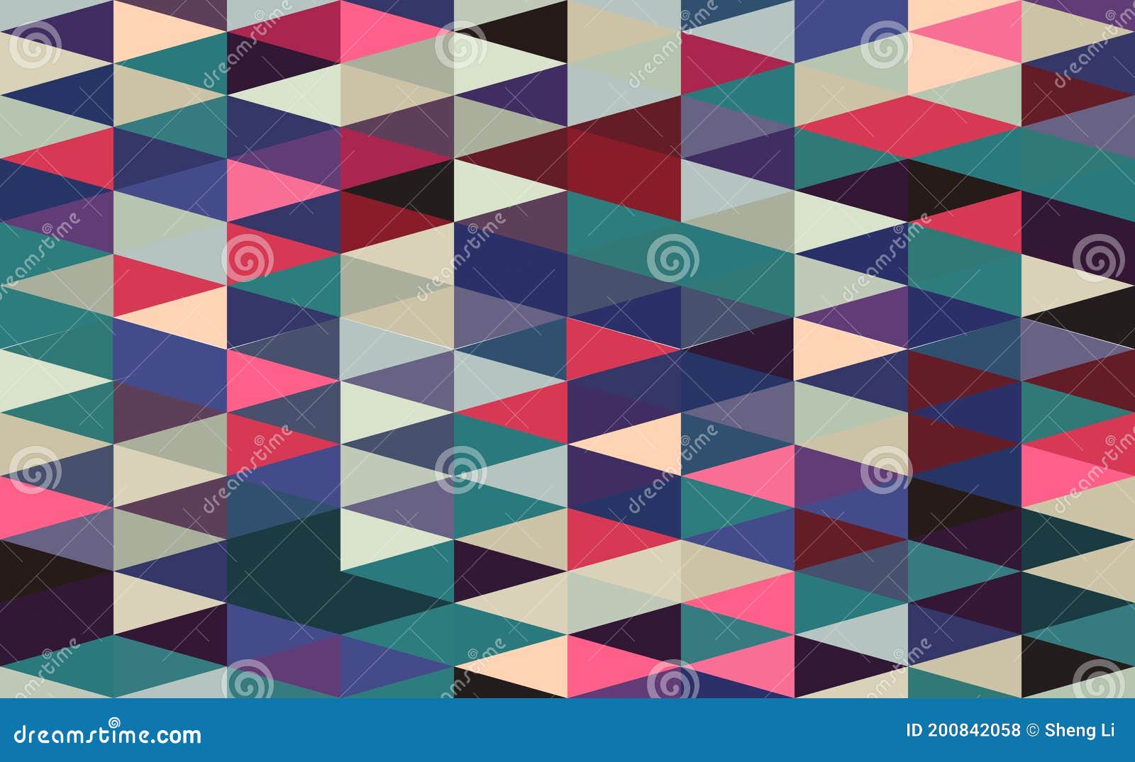 The Seamless Stained Glass Patterns, Abstract Colorful Triangle ...