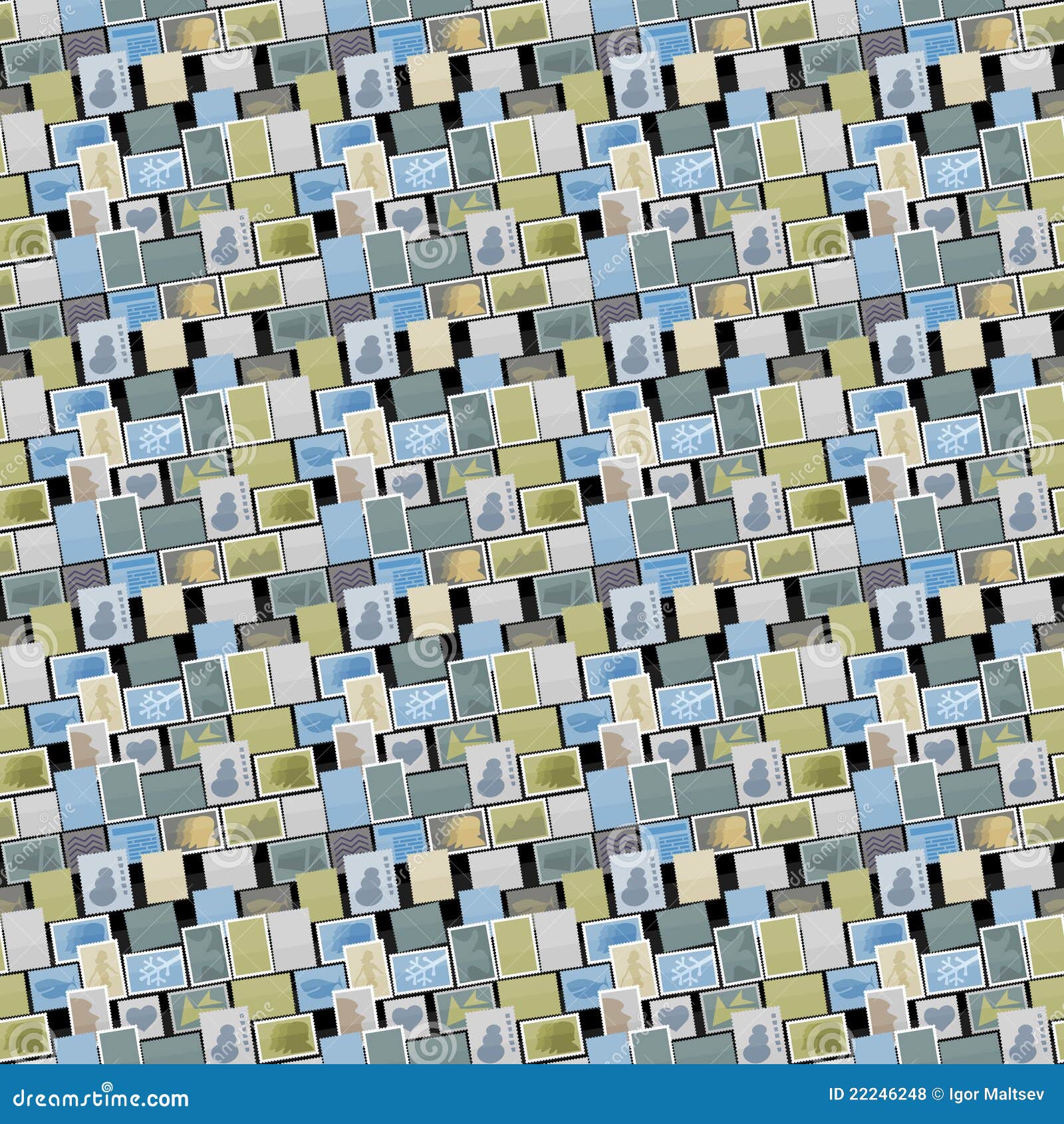 Seamless stamps stock vector. Illustration of graphic - 22246248